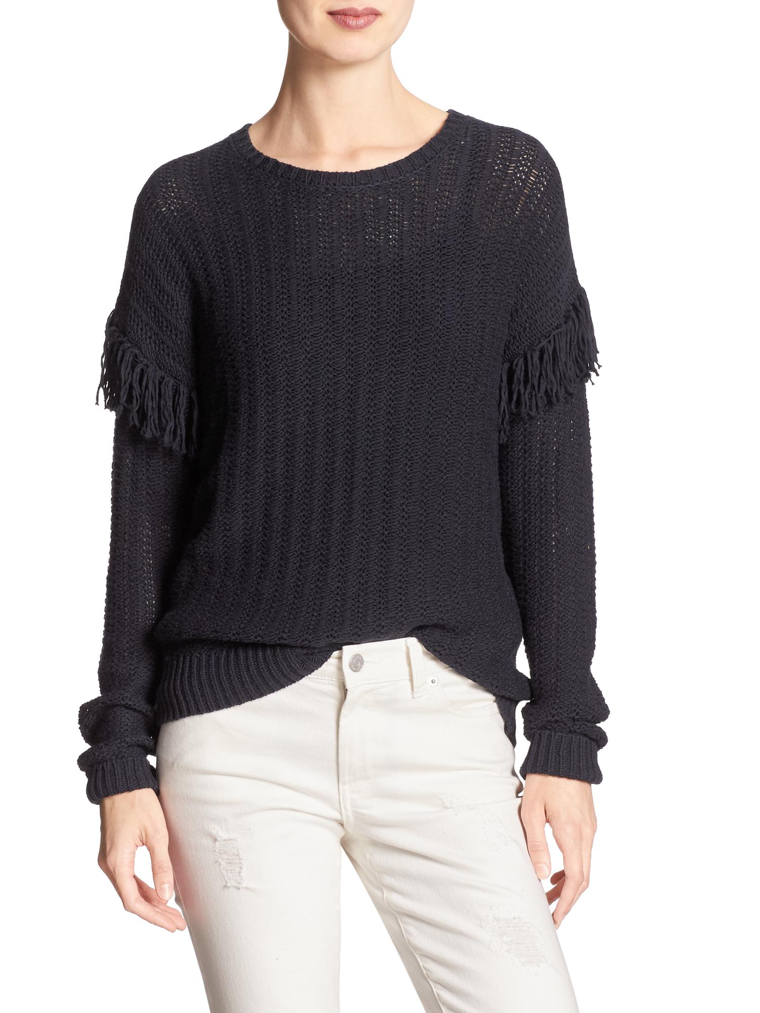 Factory Fringe-Shoulder Sweater | Banana Republic Factory