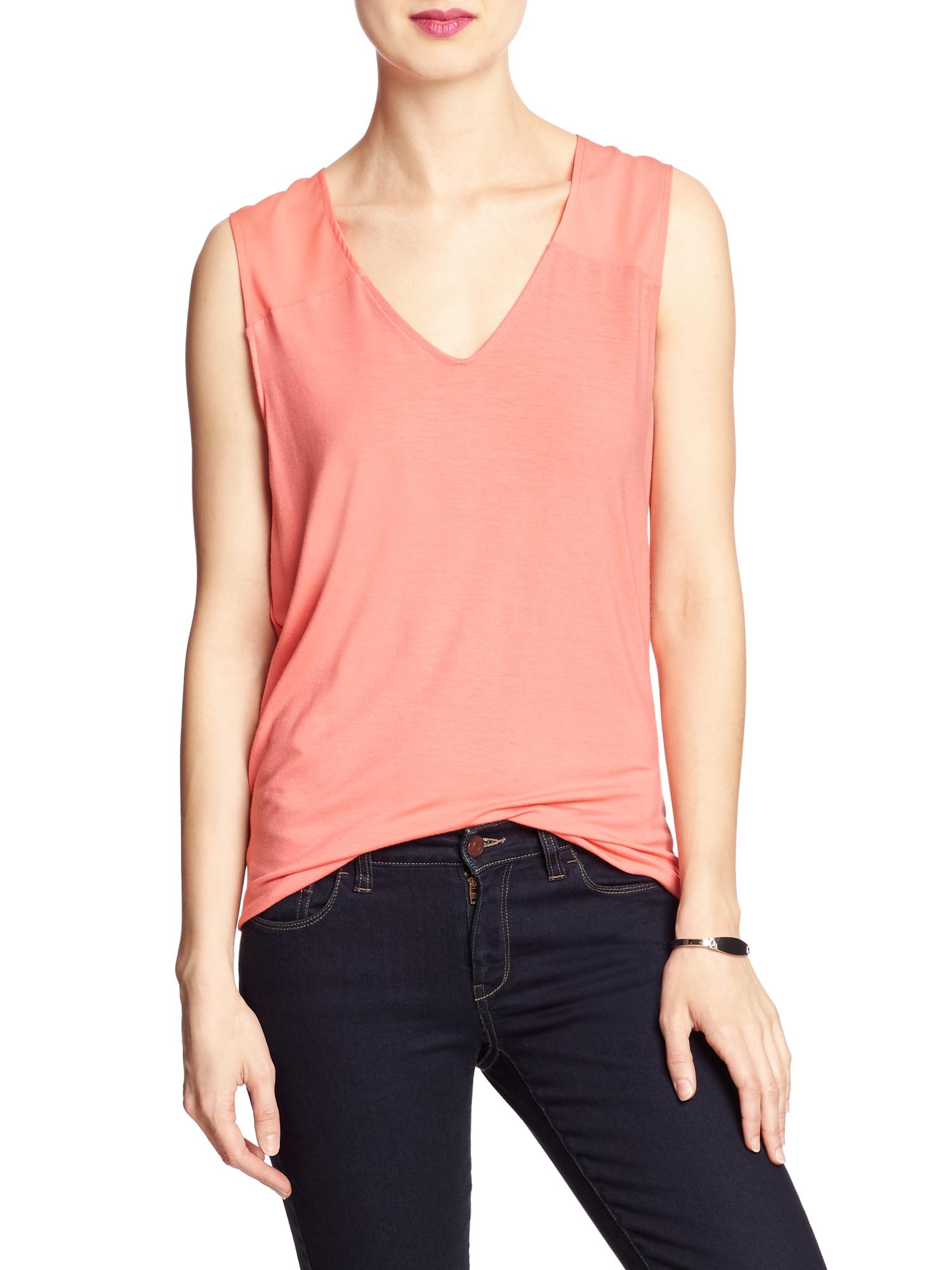 Factory Sheer-Yoke Tank | Banana Republic Factory