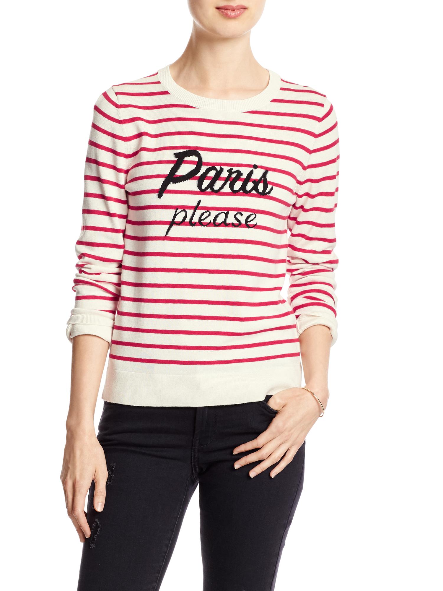 Factory Intarsia Text Sweater | Banana Republic Factory
