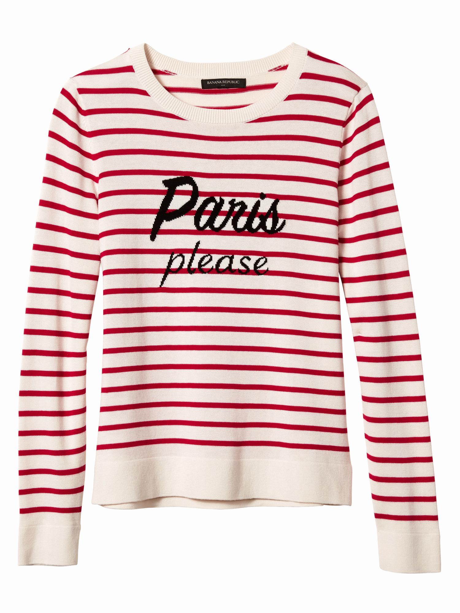 Factory Intarsia Text Sweater | Banana Republic Factory