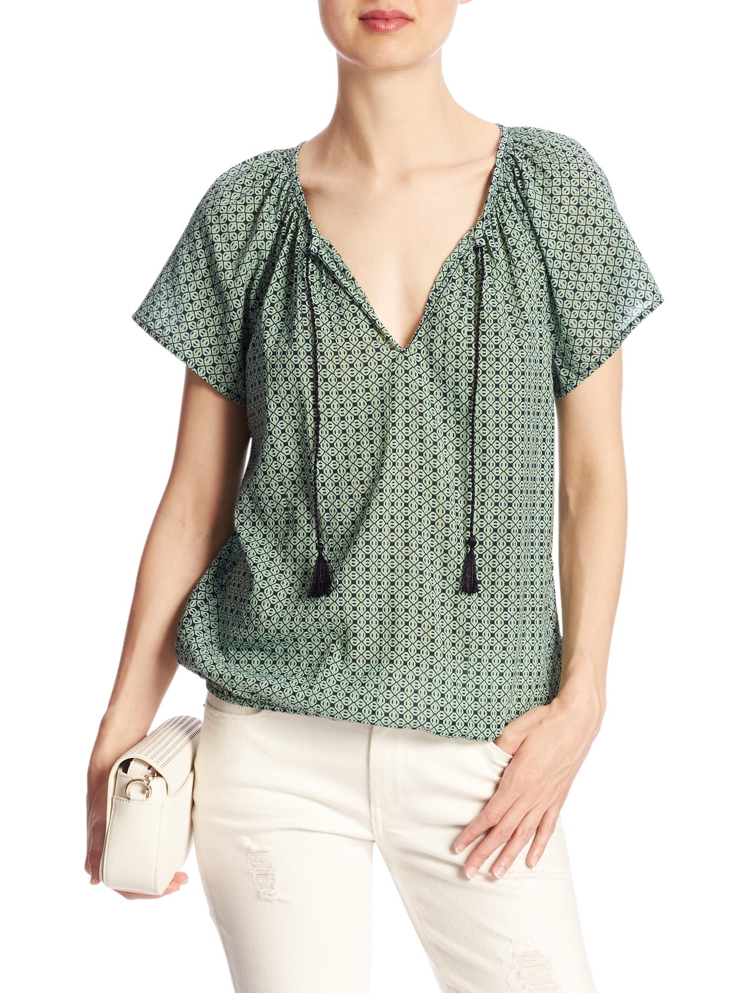 Factory Print Tassel Top | Banana Republic Factory