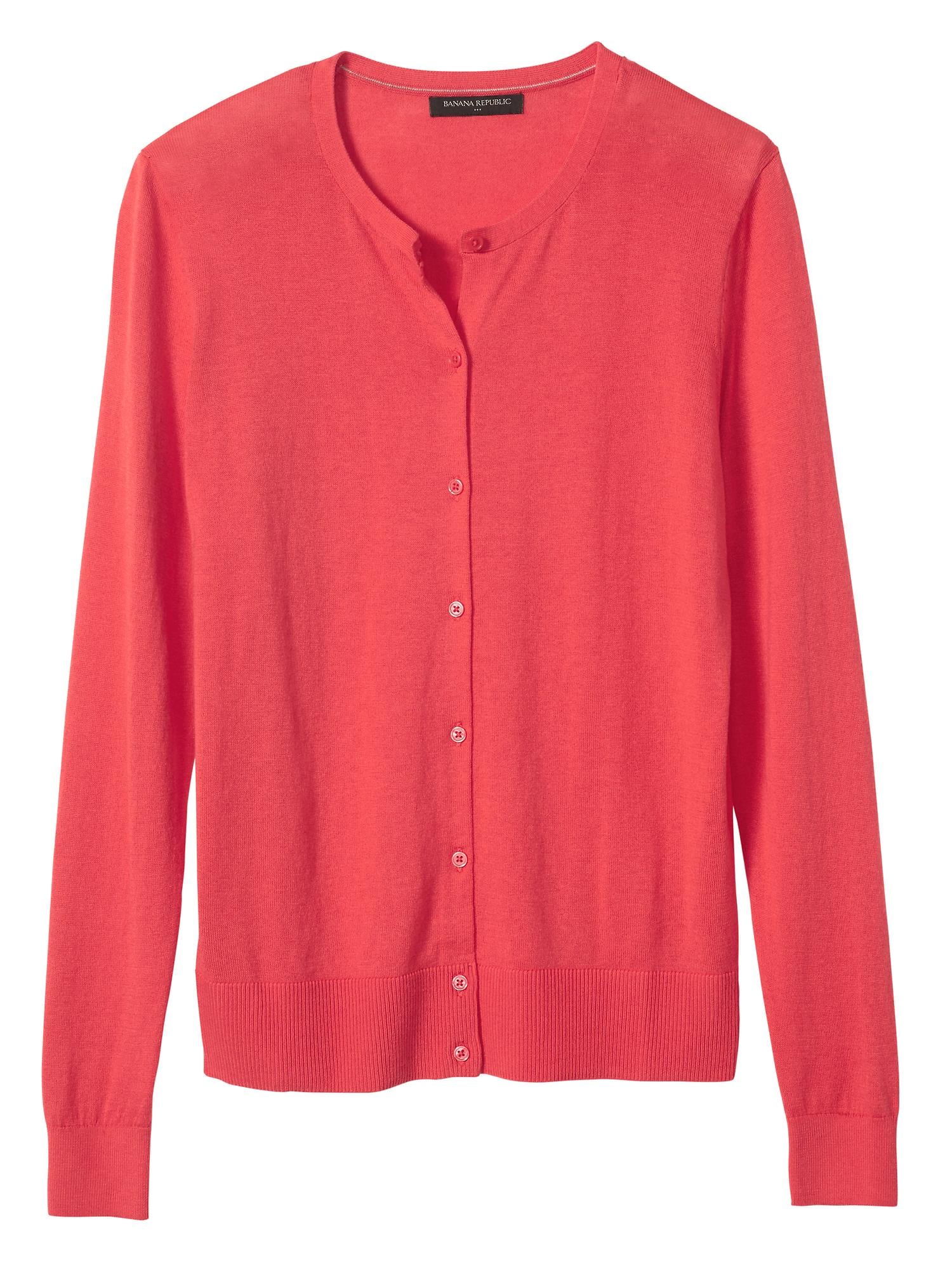 Machine Washable Forever Crew-Neck Cardigan | Banana Republic Factory