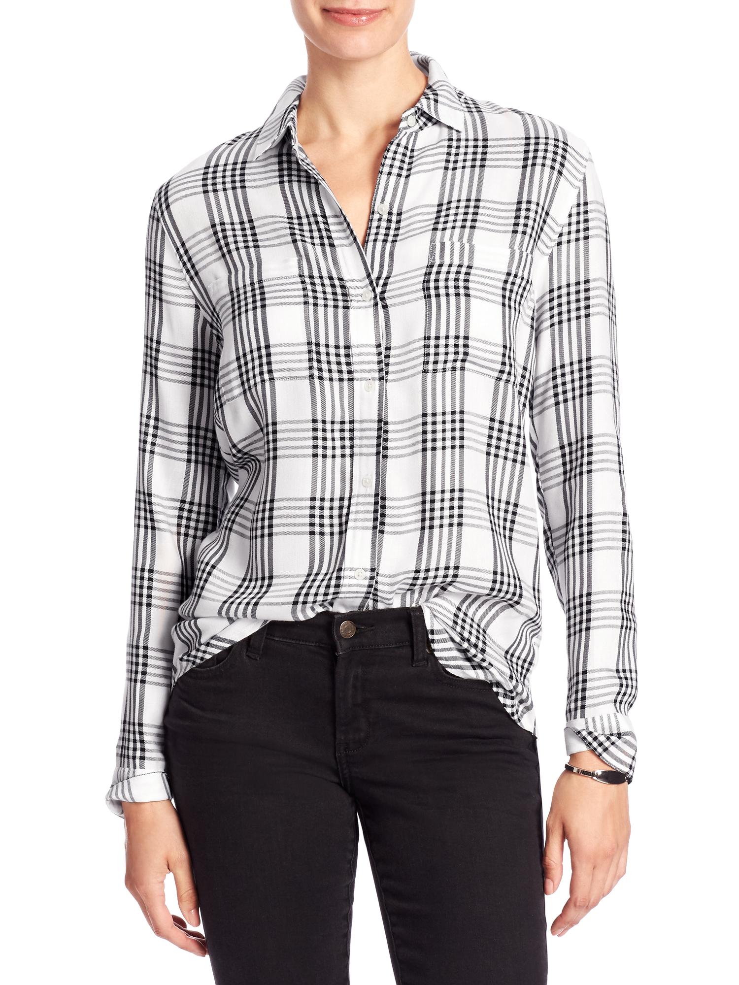 Drapey Plaid Boyfriend Shirt | Banana Republic Factory