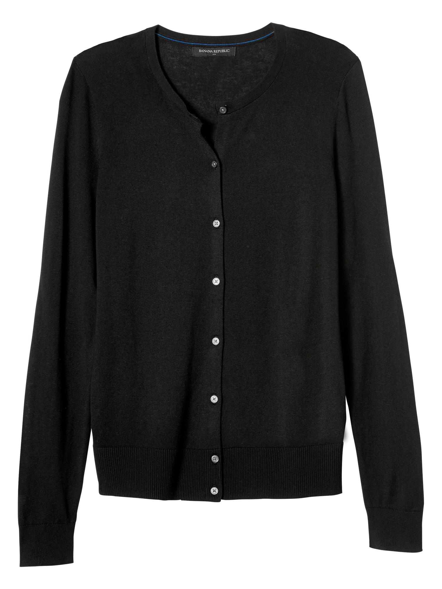 Machine Washable Forever Crew-Neck Cardigan | Banana Republic Factory