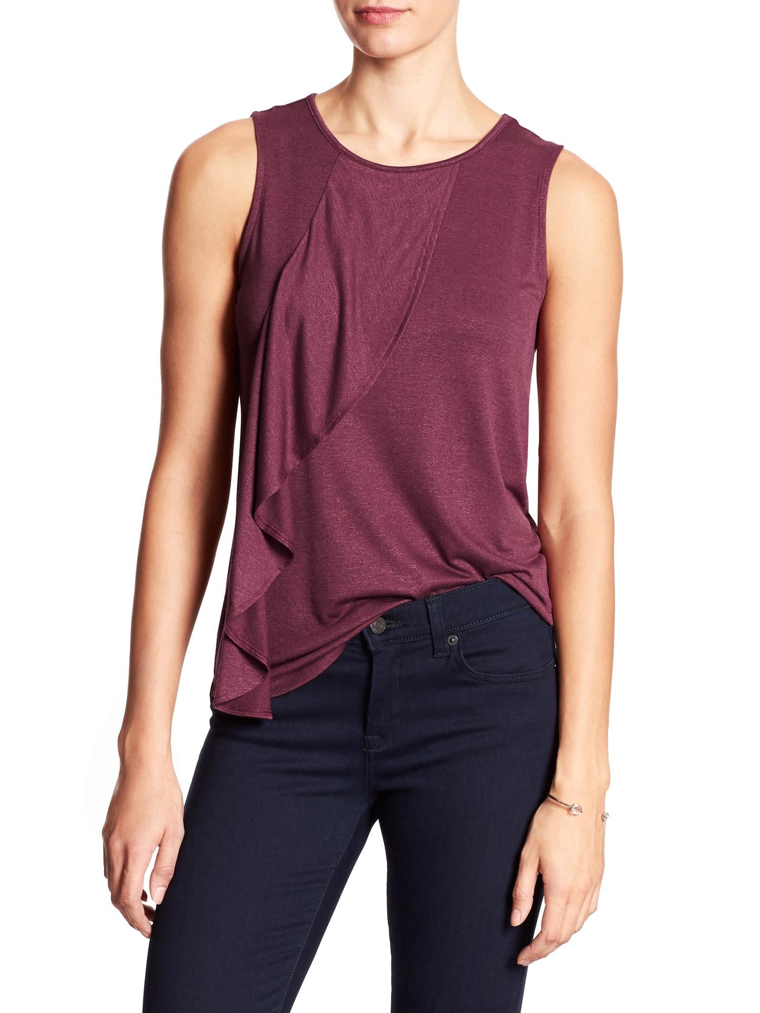 Drapey Ruffle-Front Top | Banana Republic Factory