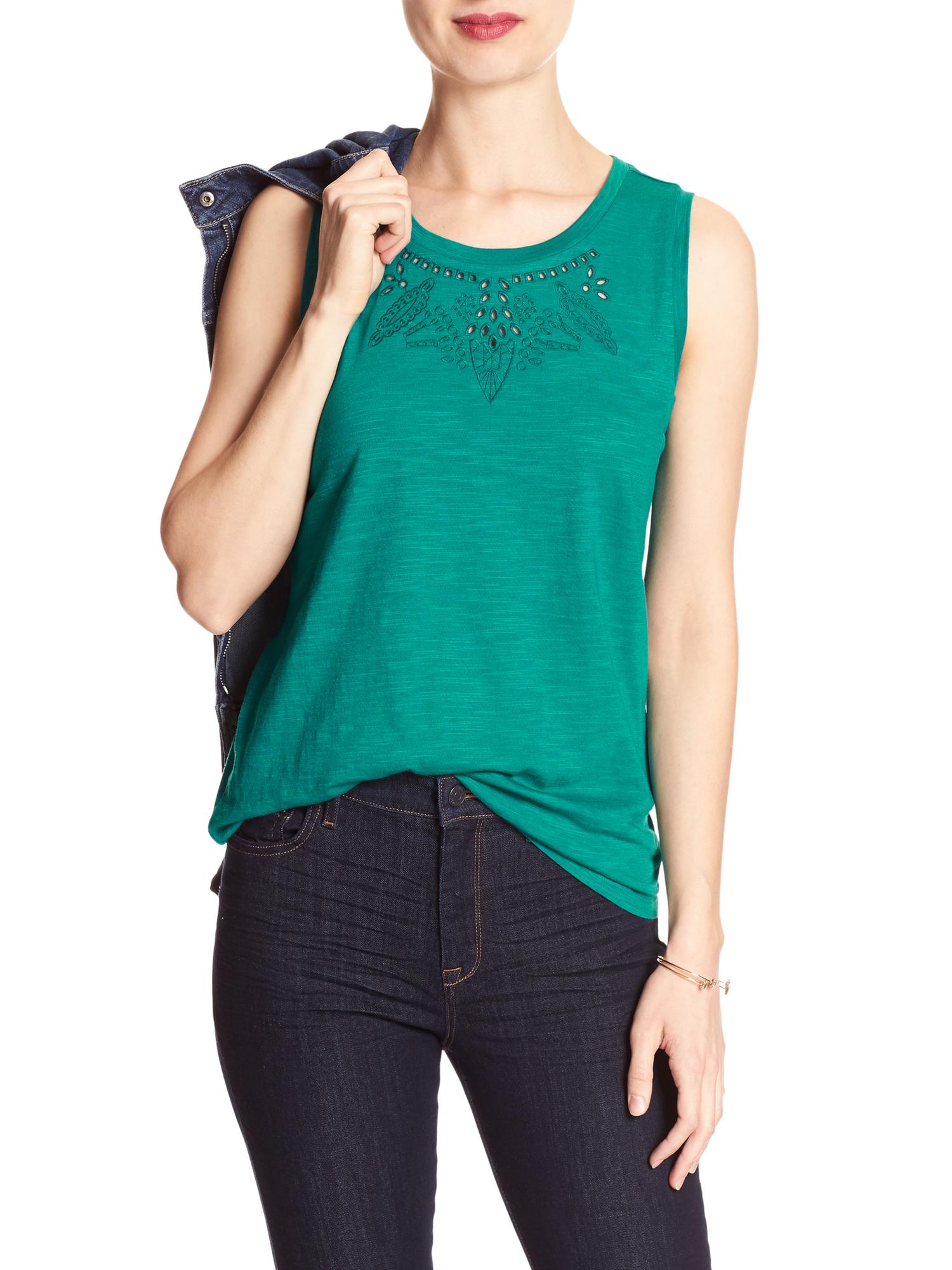 Embroidered Tank | Banana Republic Factory