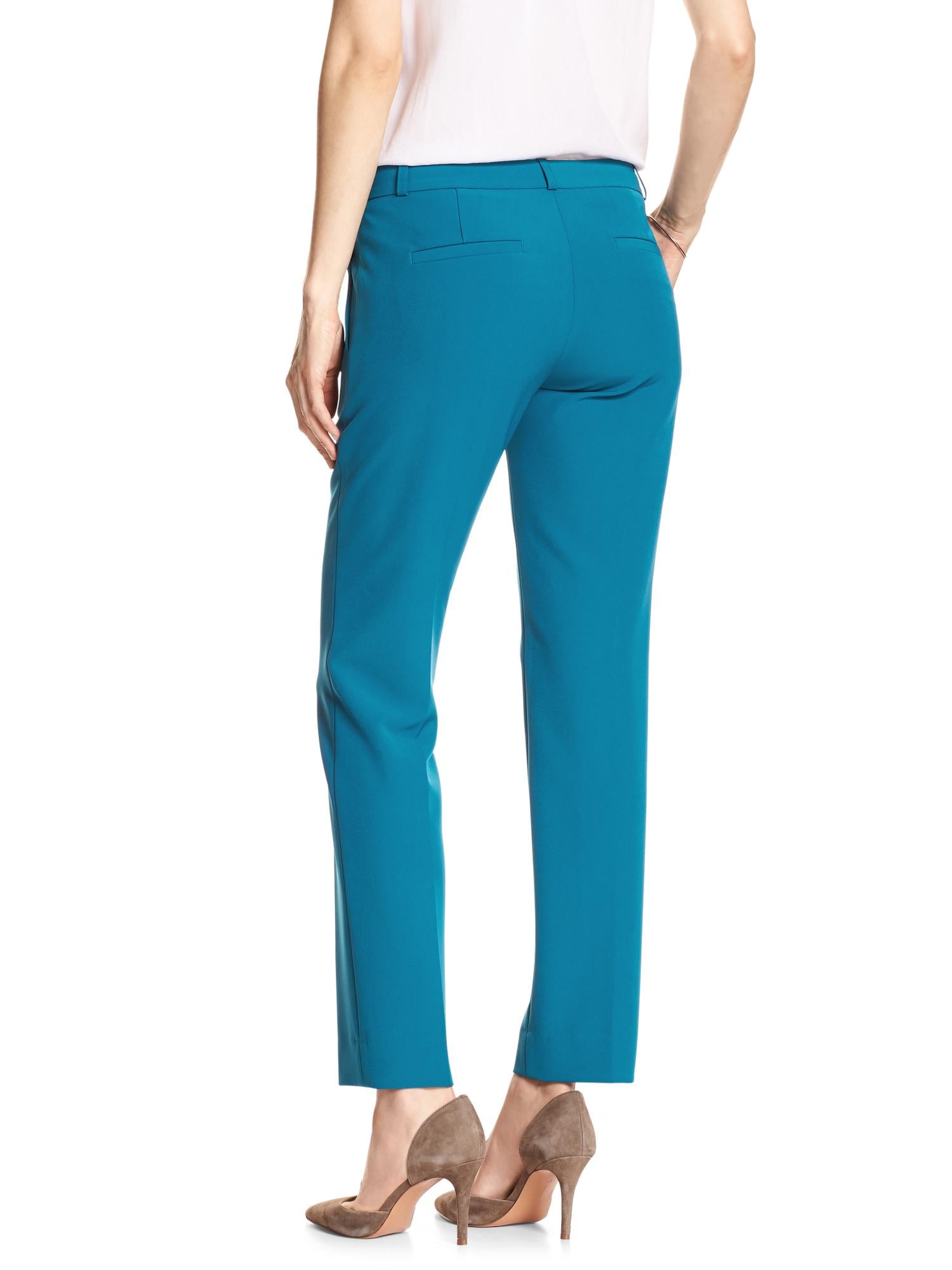 Ryan Teal Slim Straight Pant | Banana Republic Factory