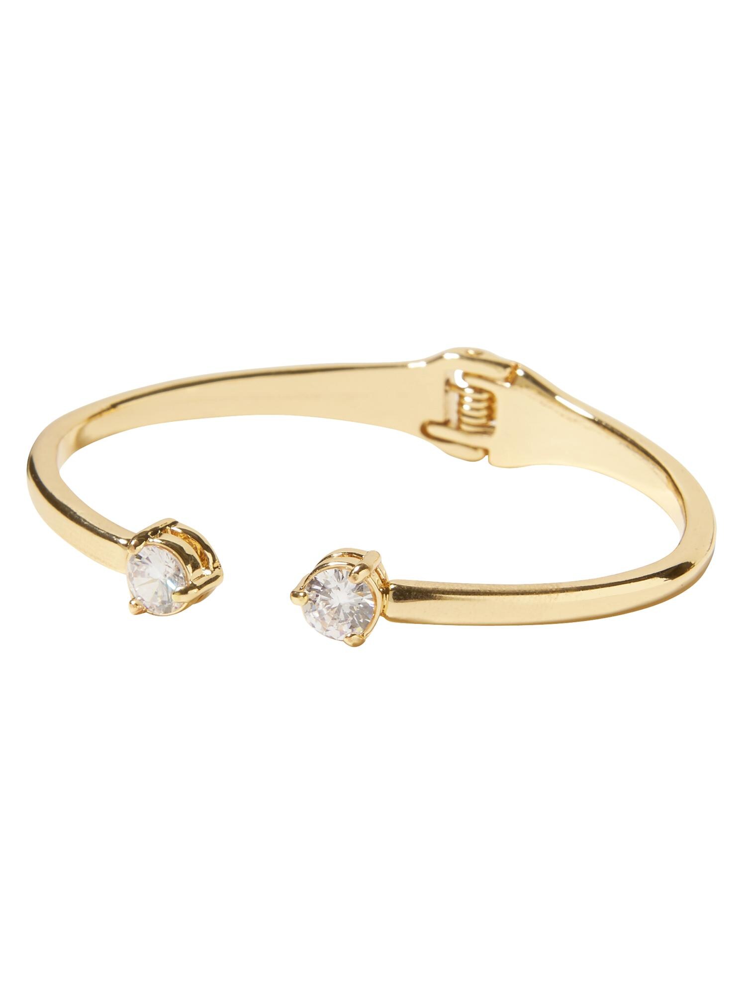 Hinged Double Stone Cuff | Banana Republic Factory