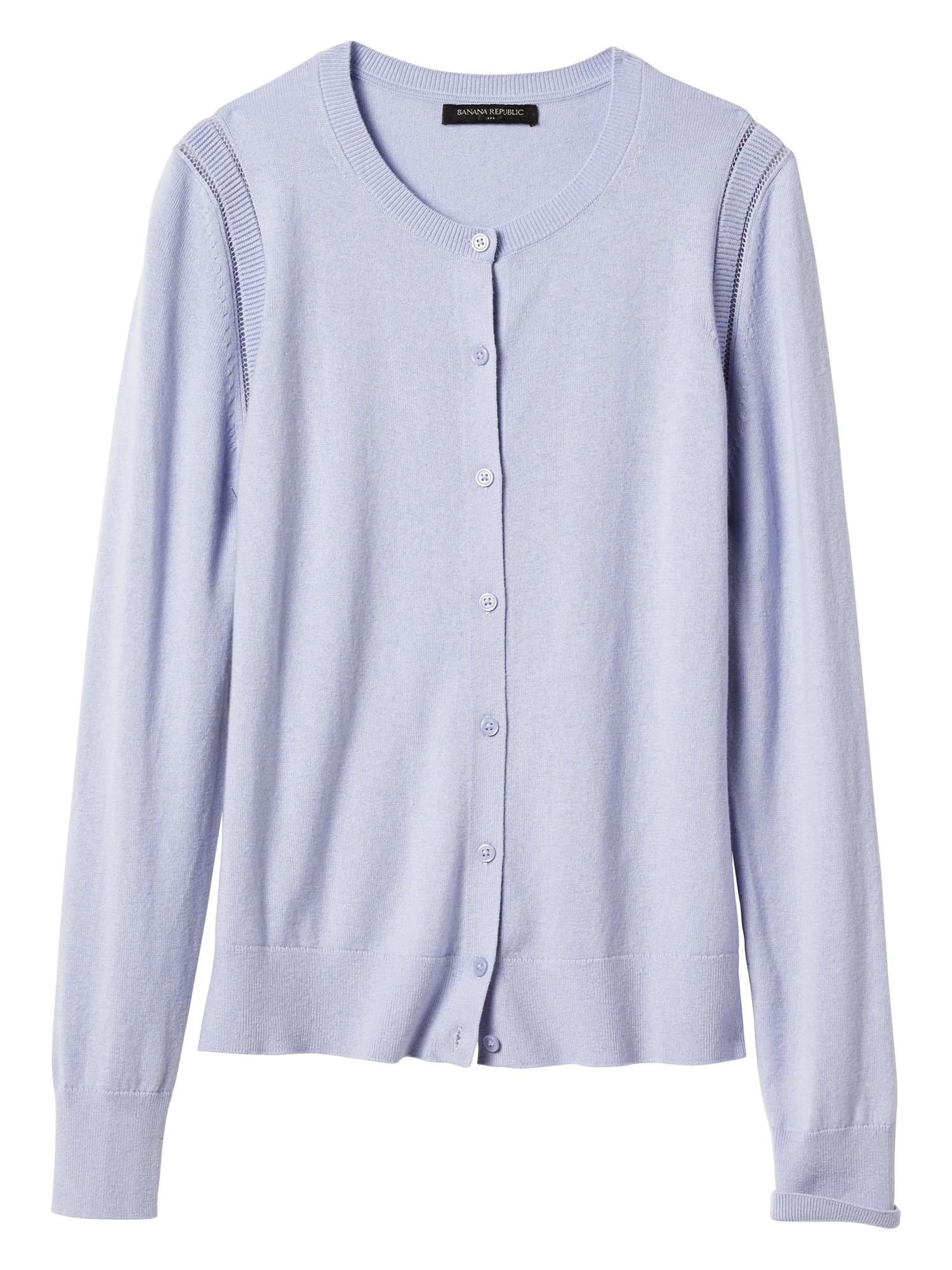 Machine Washable Premium Luxe Crew-Neck Cardigan | Banana Republic Factory