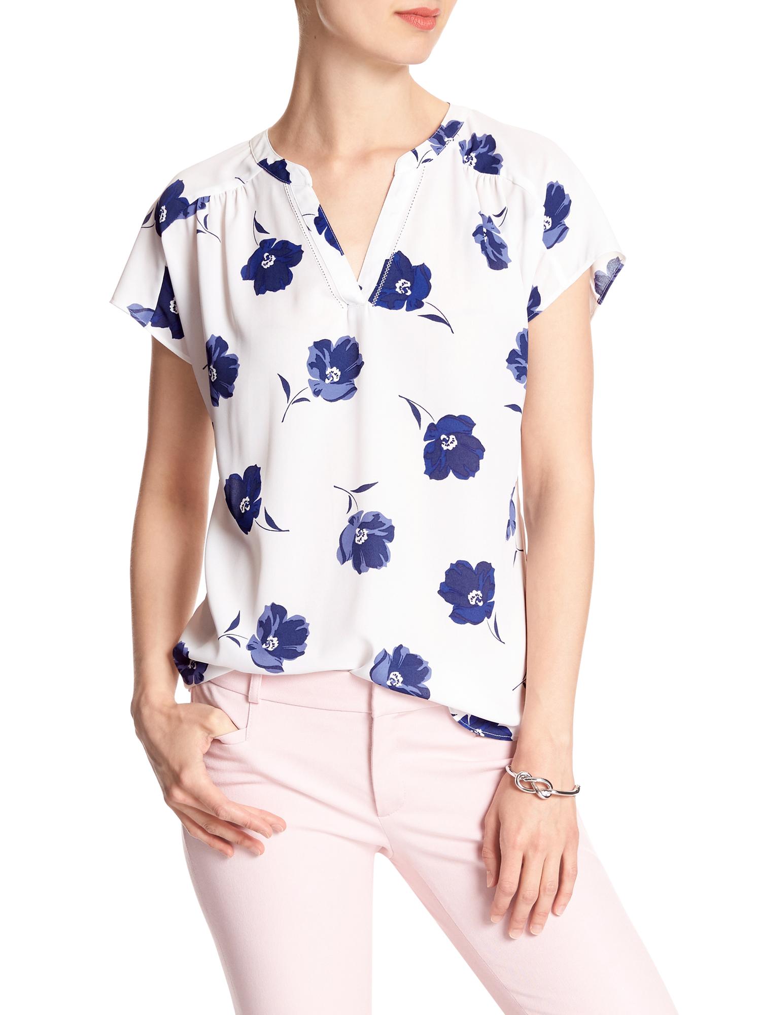 Print Ladder Lace Dolman Top | Banana Republic Factory