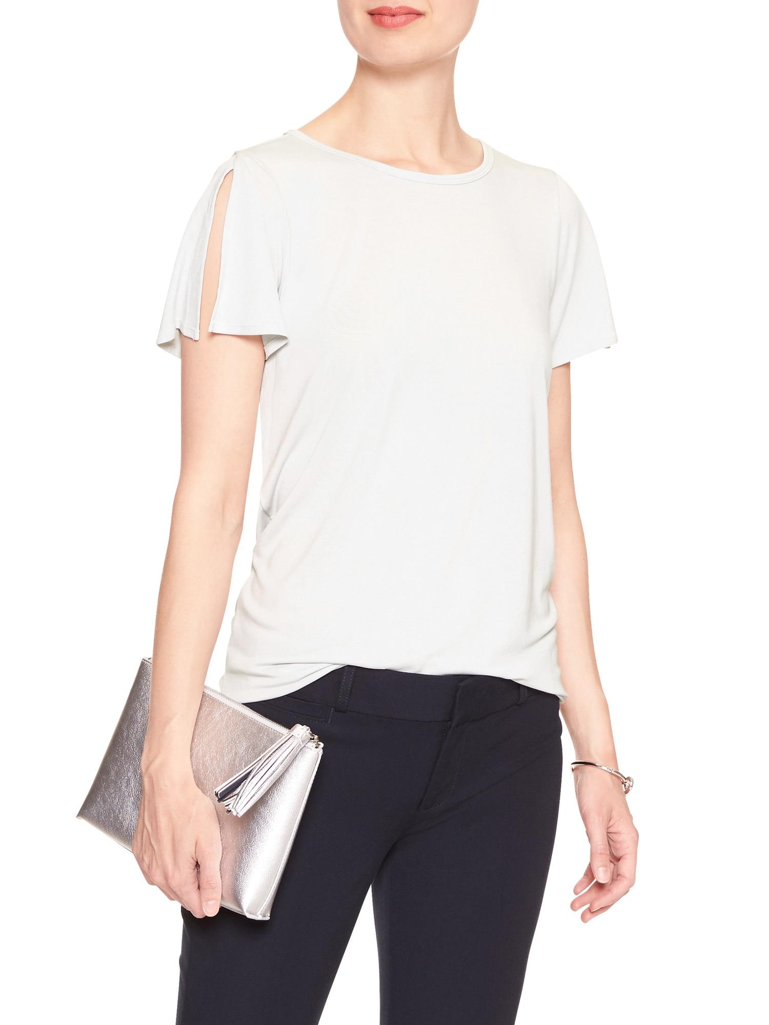 Slit-Sleeve Top | Banana Republic Factory