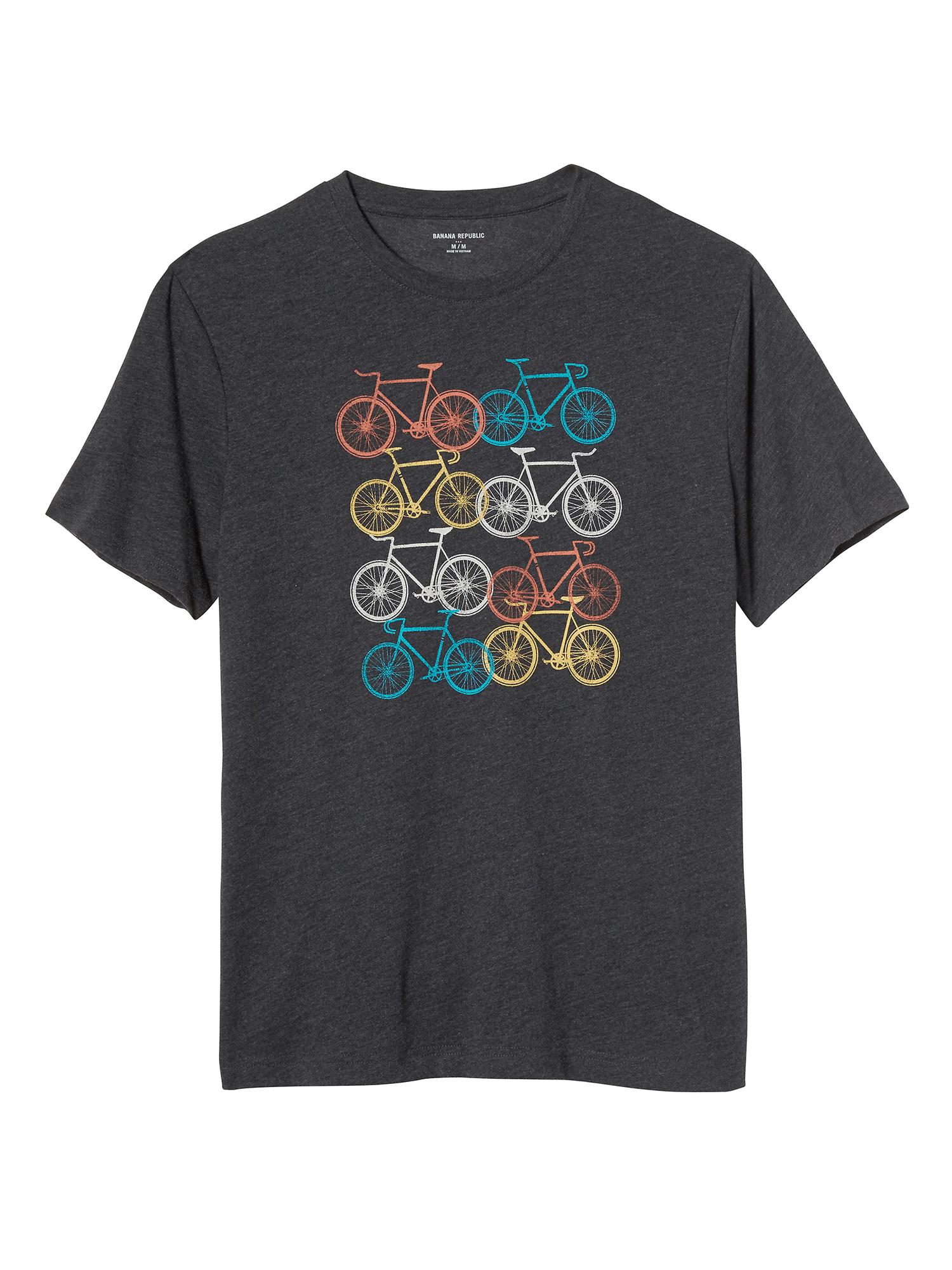 Multicolor Bikes Graphic Tee | Banana Republic Factory