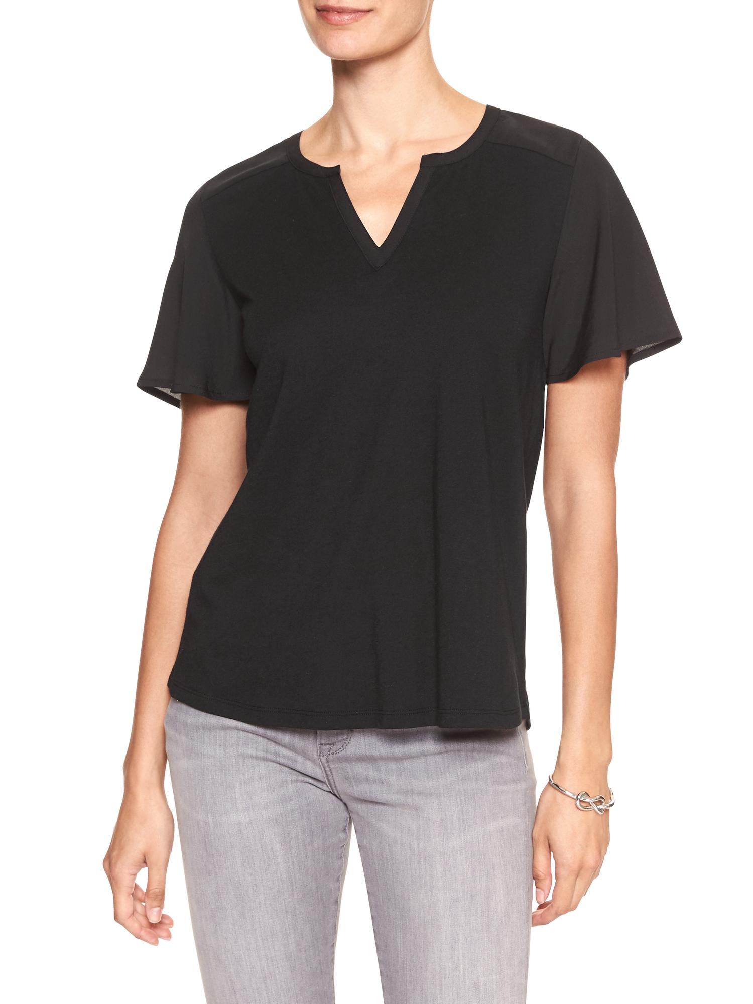 Notch-Neck Top | Banana Republic Factory
