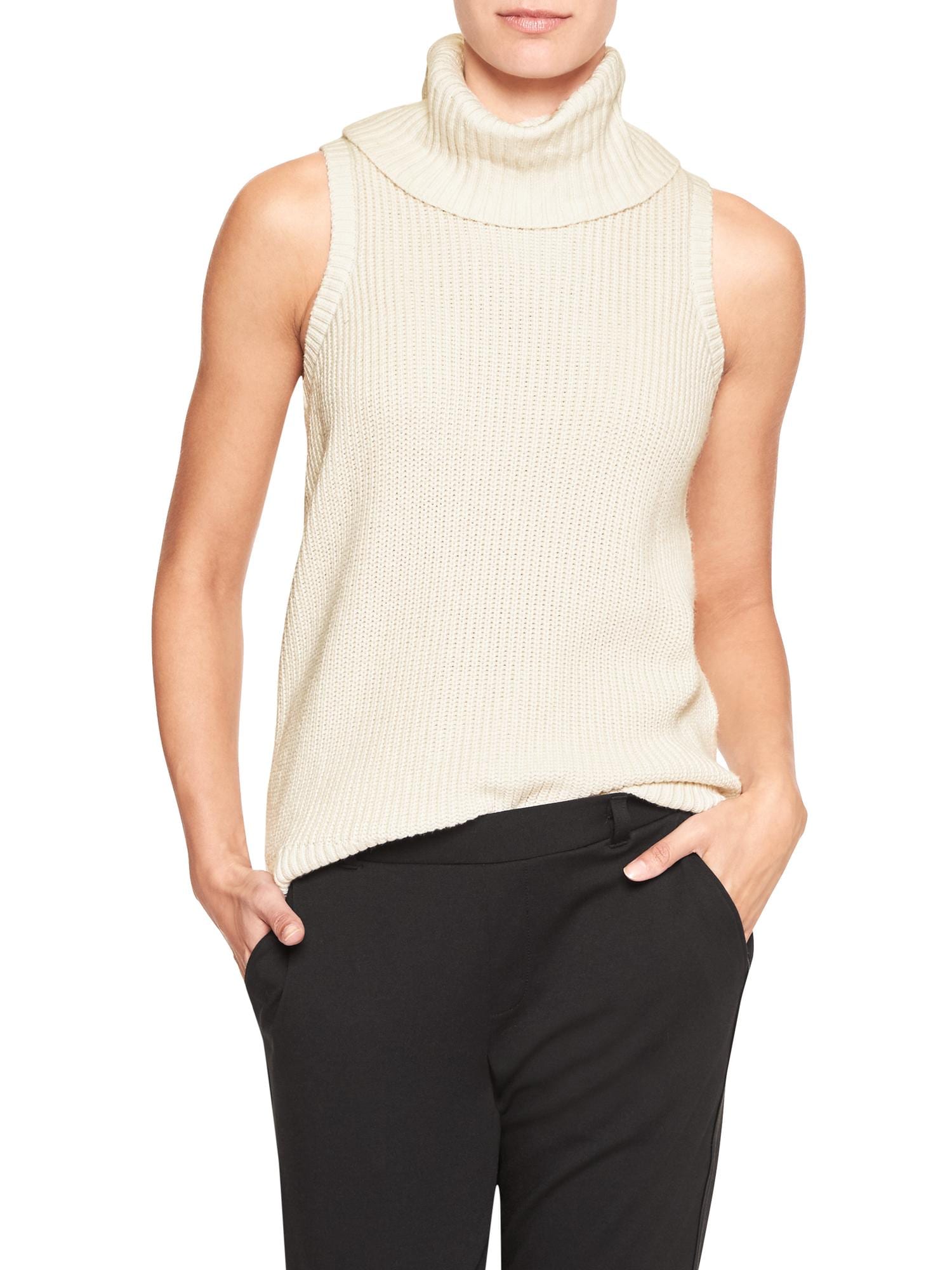 Split-Back Cowl-Neck Sweater Tank | Banana Republic Factory