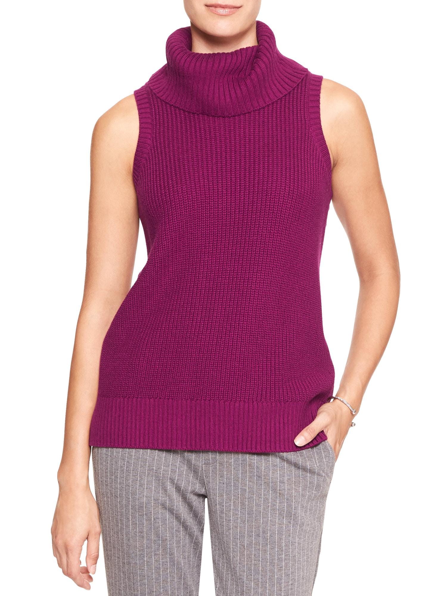 Split-Back Cowl-Neck Sweater Tank | Banana Republic Factory