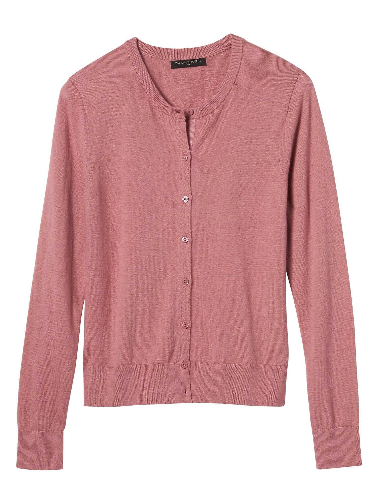 Machine Washable Premium Luxe Crew-Neck Cardigan | Banana Republic Factory