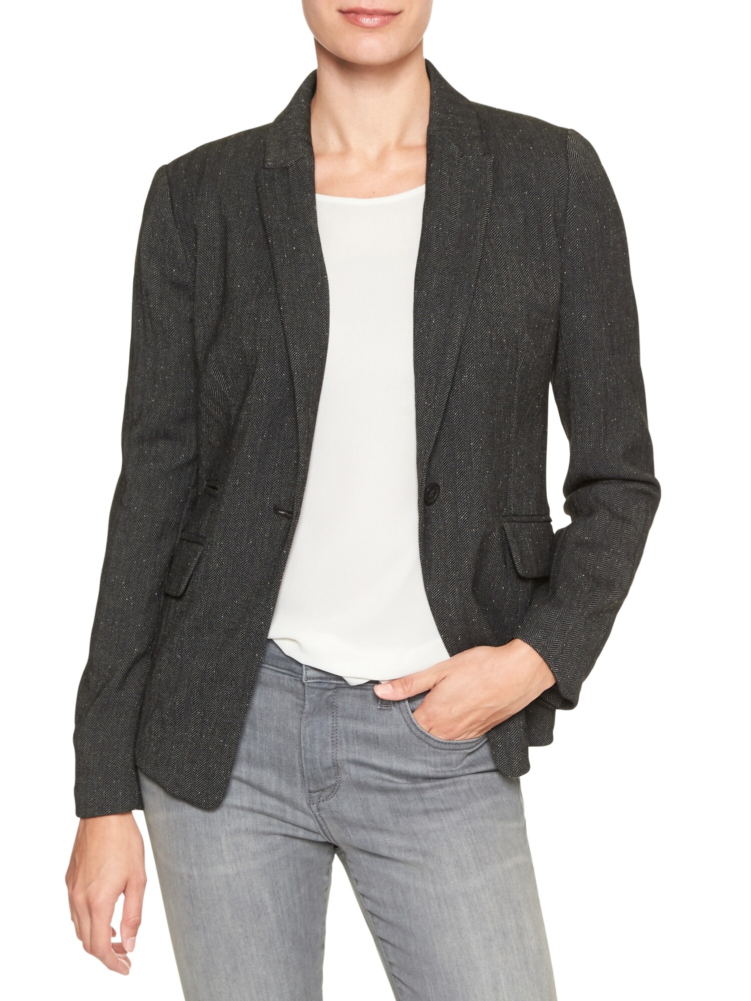 Machine Washable Donegal One-Button Cutaway Blazer | Banana Republic ...