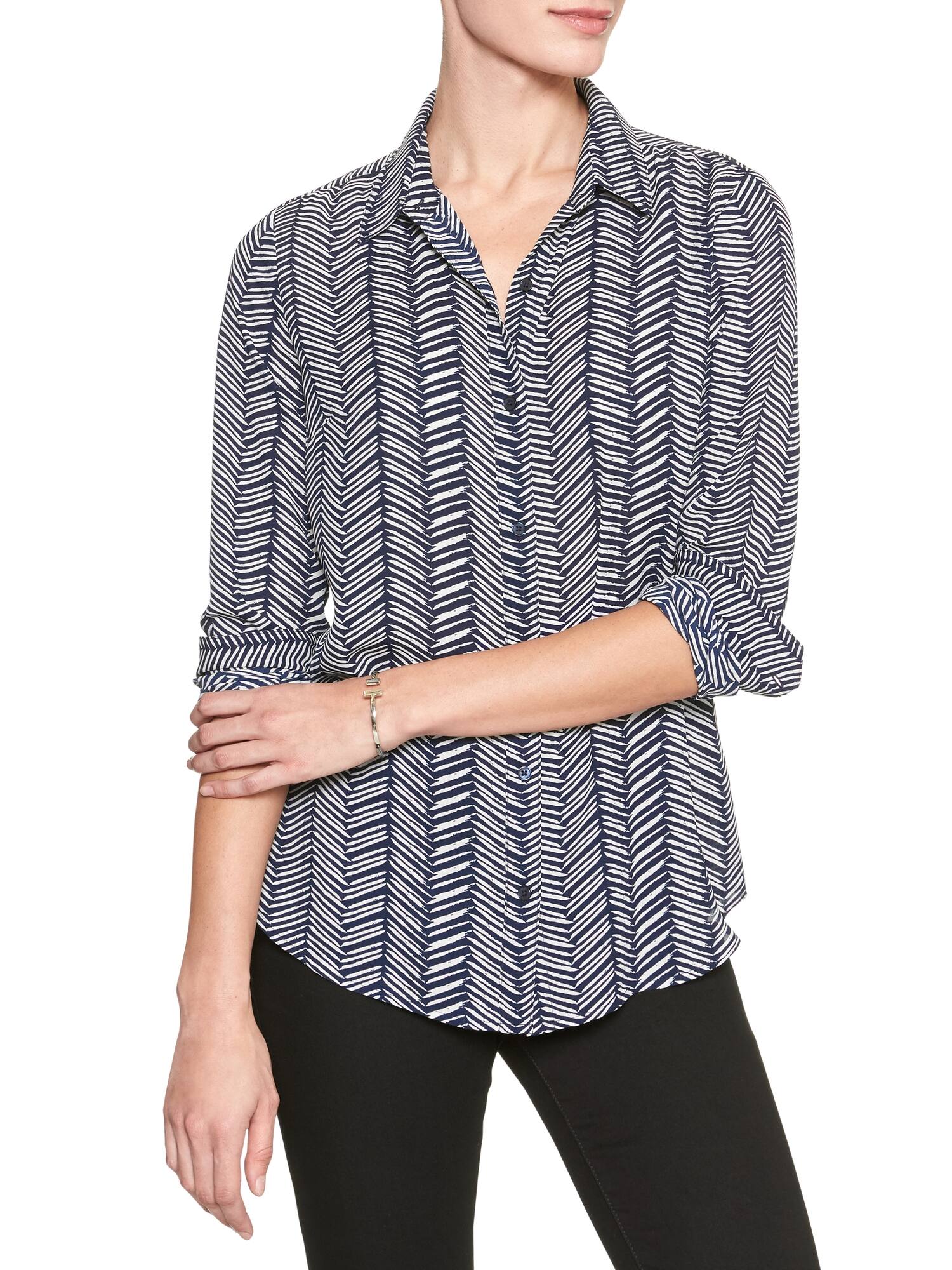 Drapey Classic Blouse | Banana Republic Factory