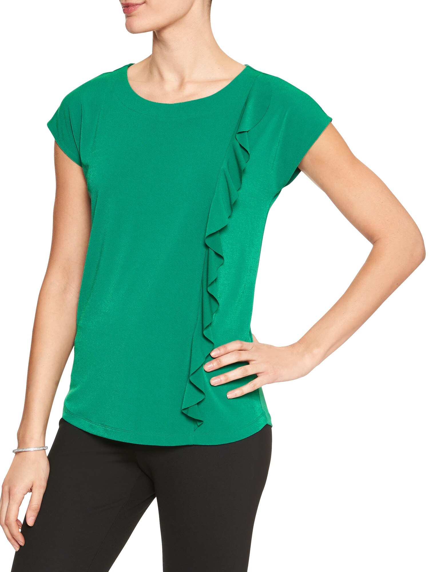 Crepe Ruffle Top | Banana Republic Factory