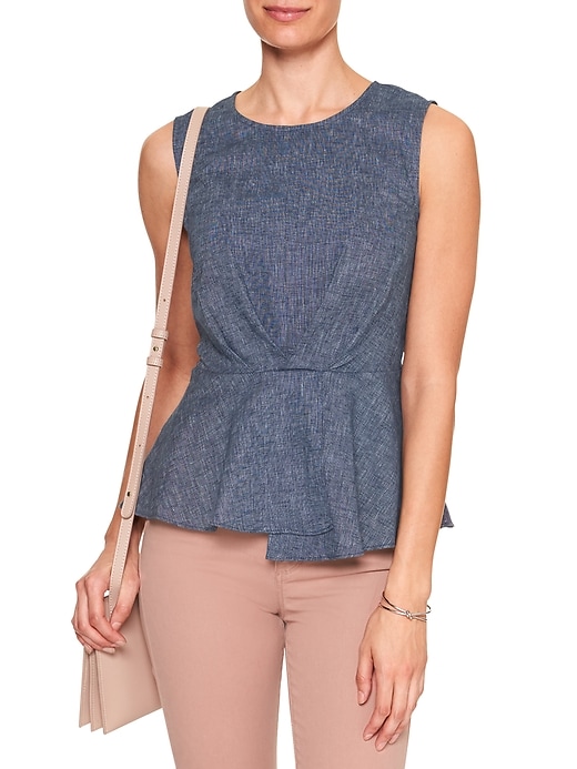 Peplum Overlap Tank | Banana Republic Factory