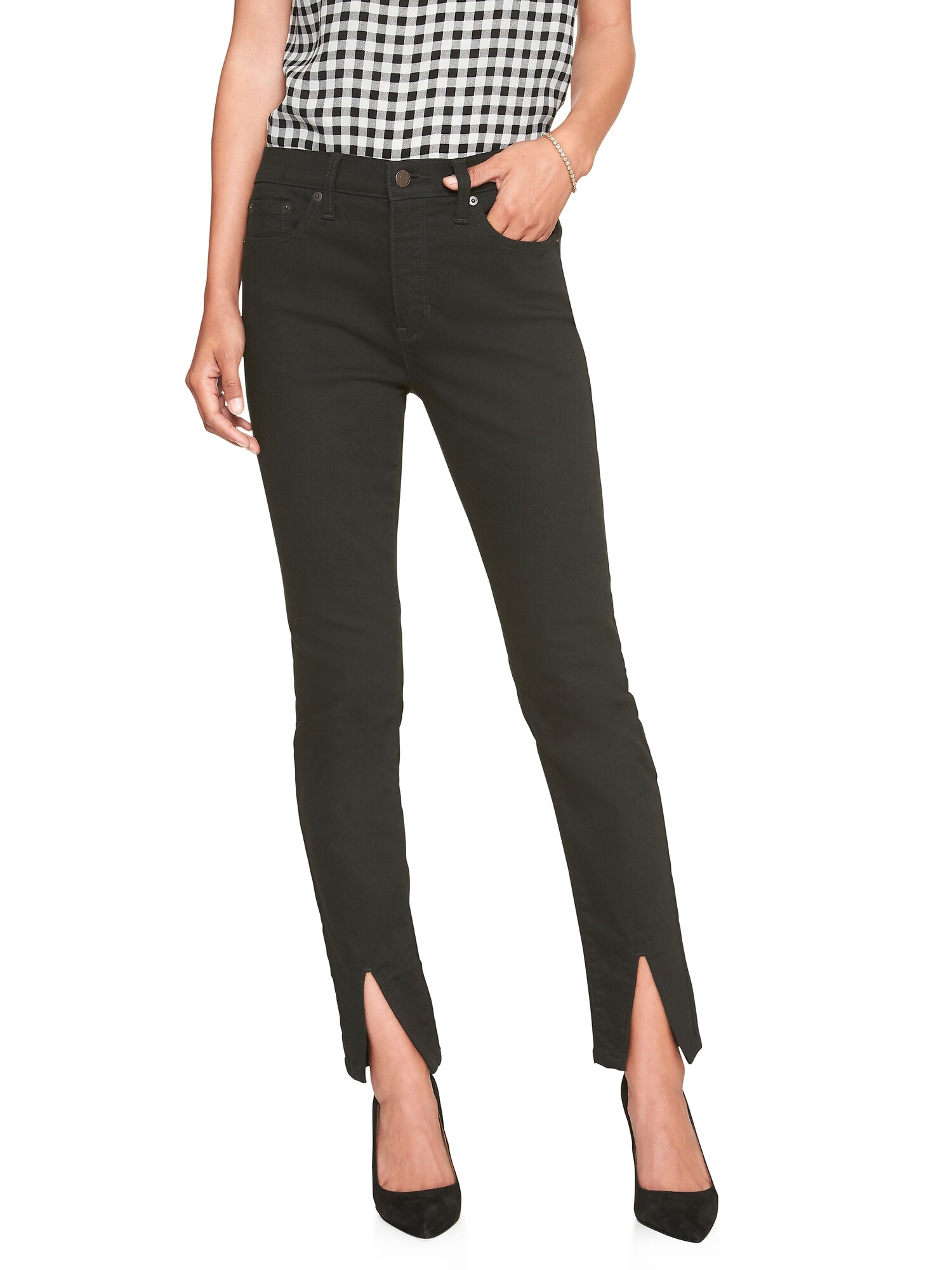FadeResist High Rise Slit Front Skinny Jean | Banana Republic Factory