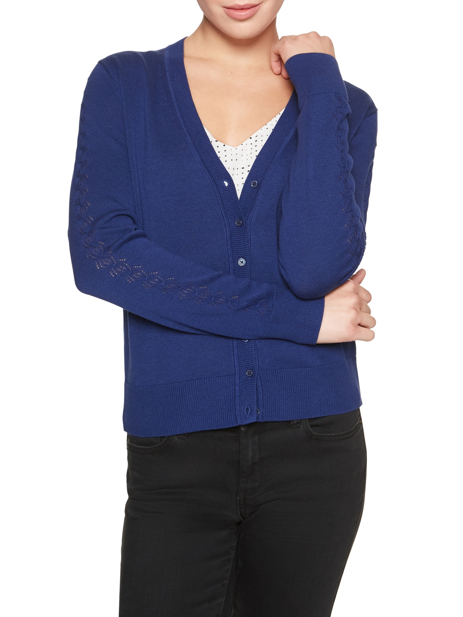 Petite Machine Washable Forever V-Neck Cardigan | Banana Republic Factory