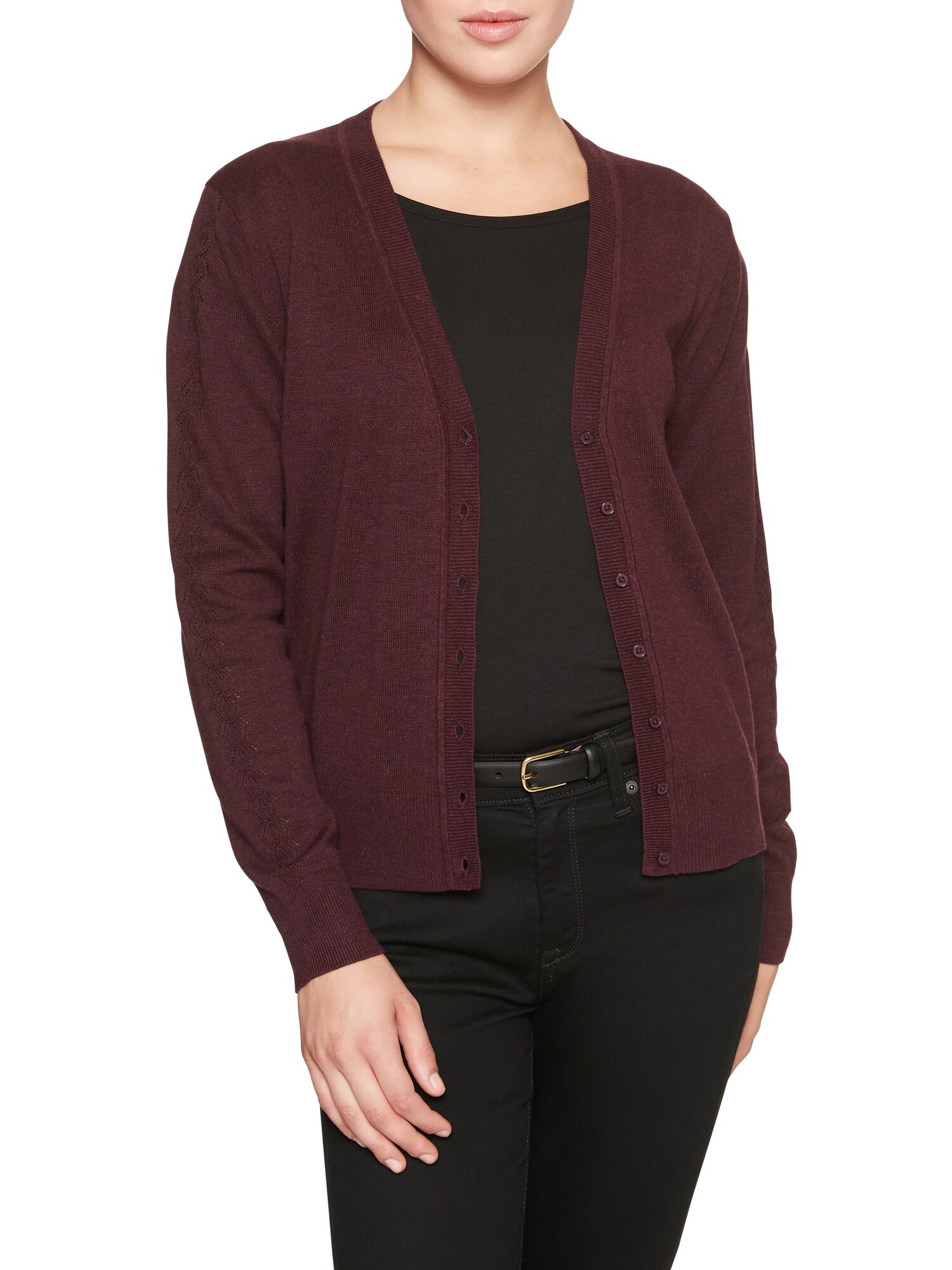 Petite Machine Washable Forever V-Neck Cardigan | Banana Republic Factory