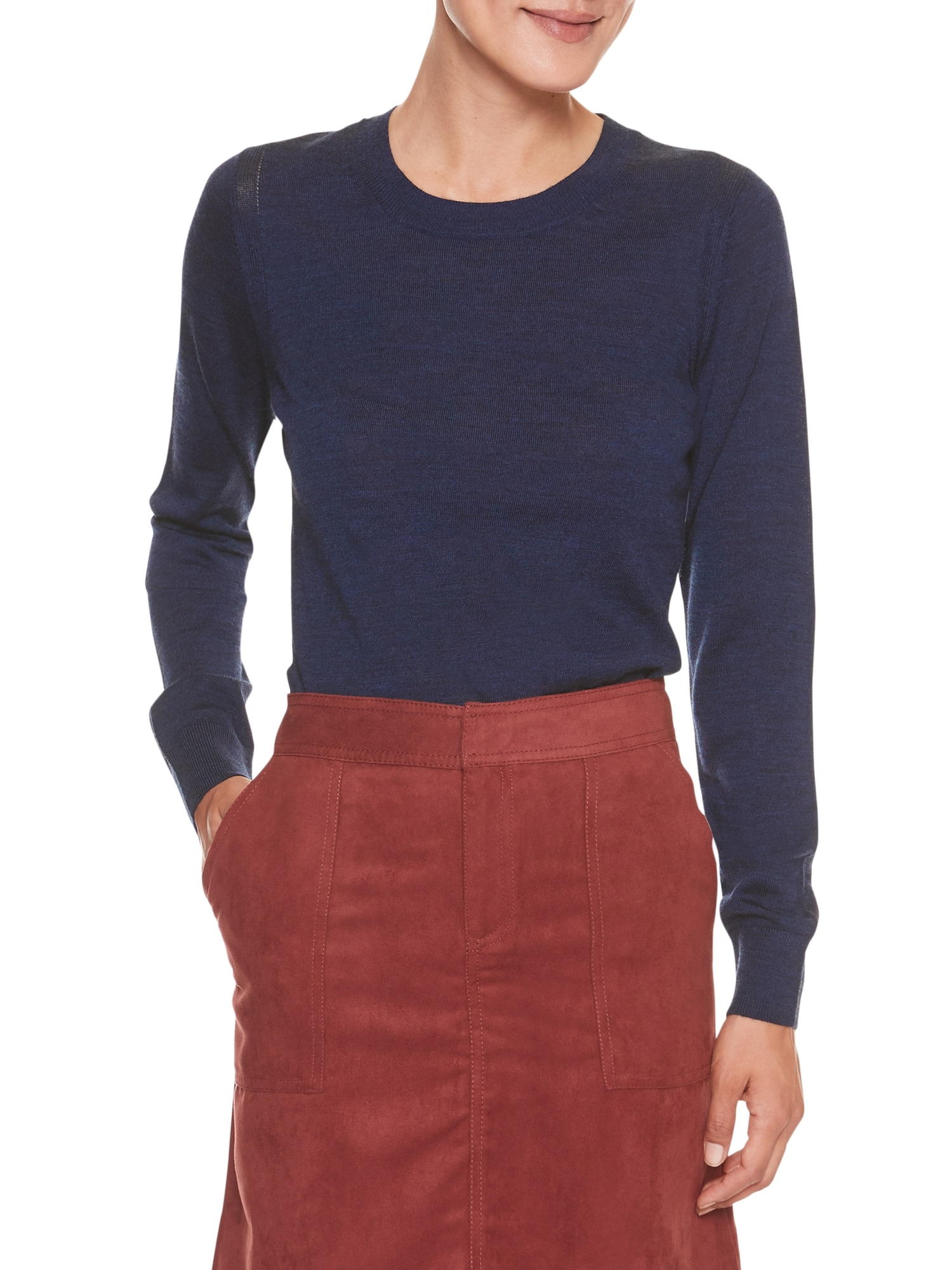 Merino Wool Crew Neck Sweater | Banana Republic Factory