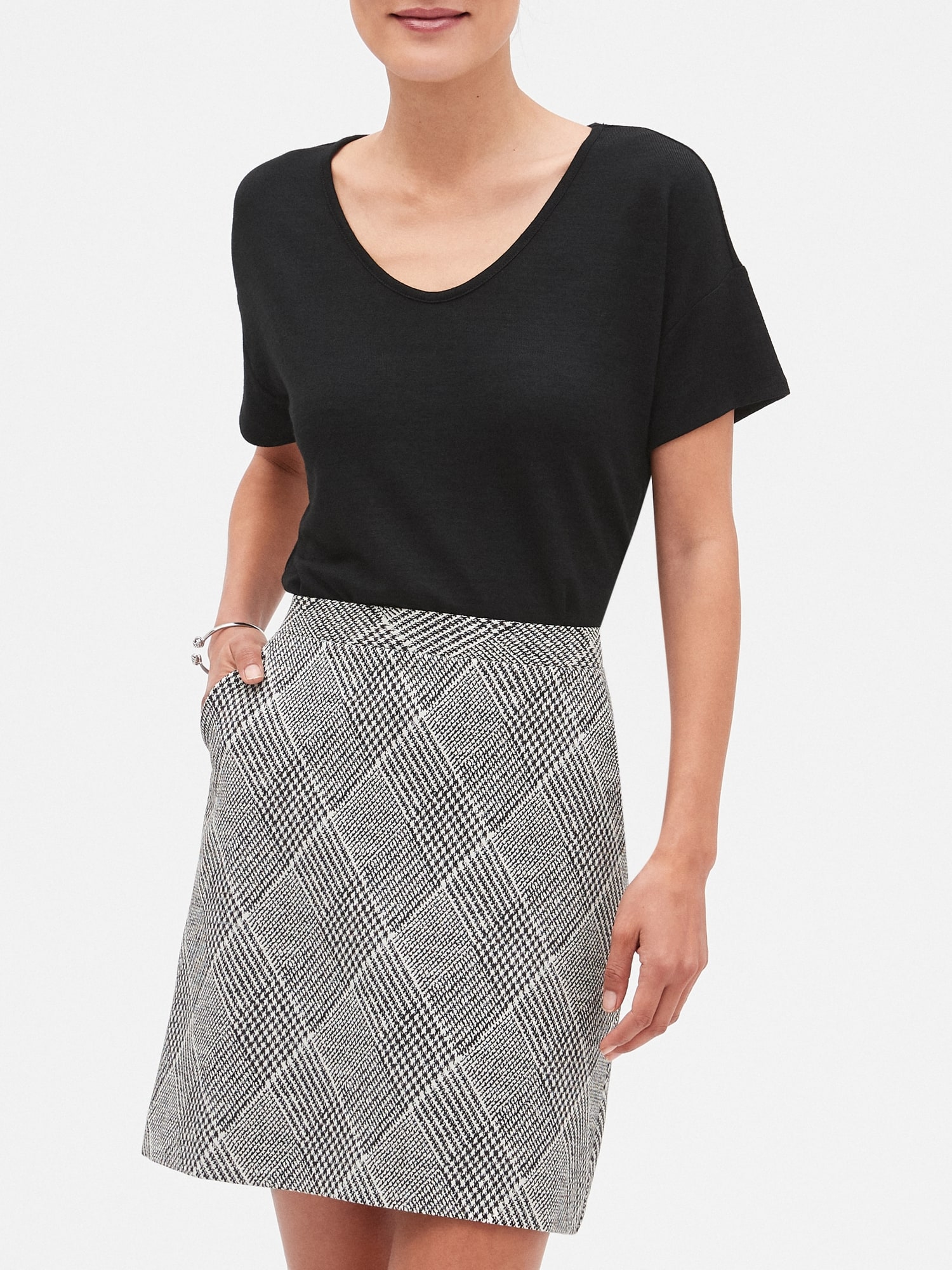 LuxeSpun Back Yoke Top | Banana Republic Factory