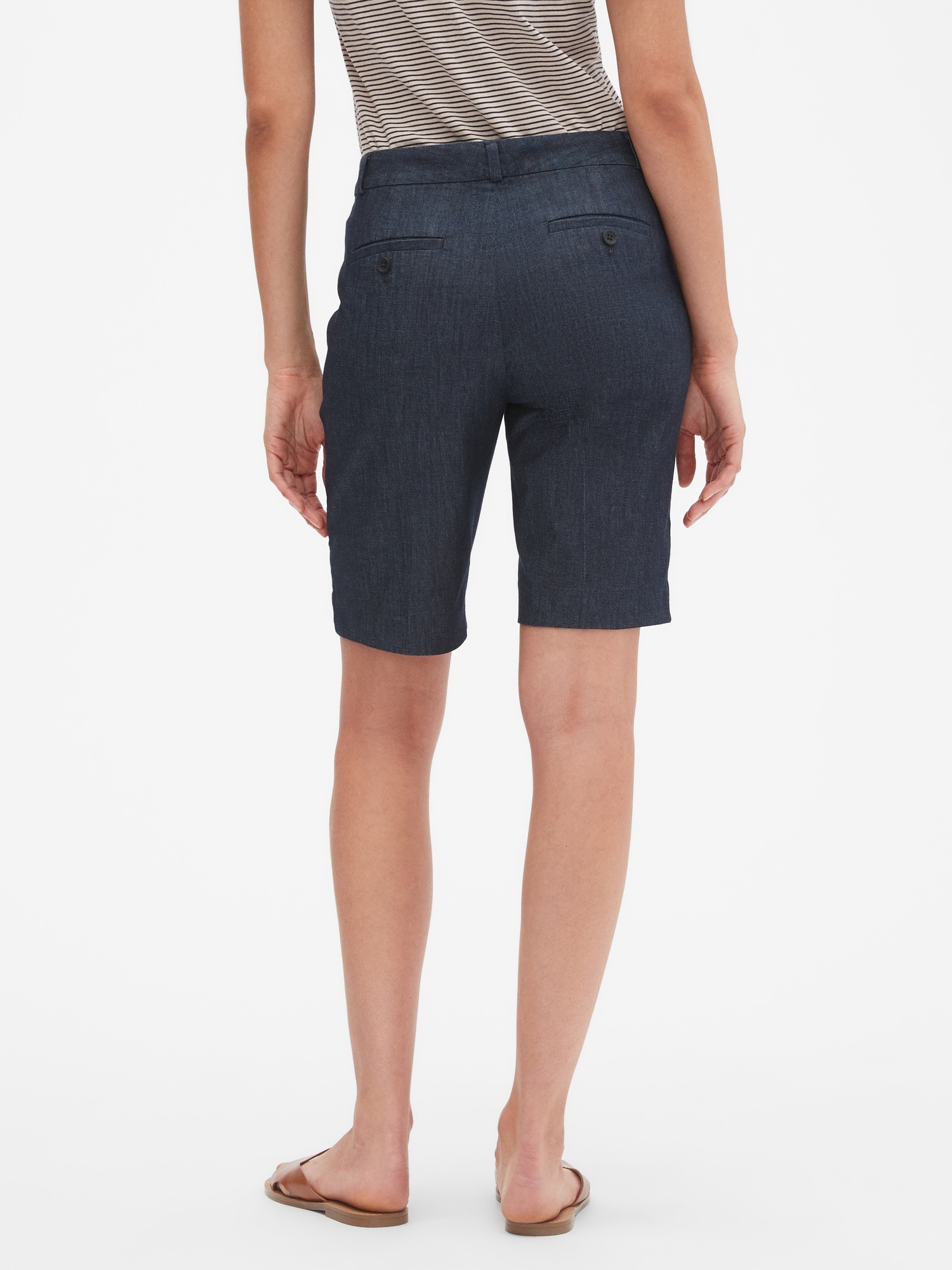 Tailored Chambray Bermuda Shorts - 10 inch inseam | Banana Republic Factory