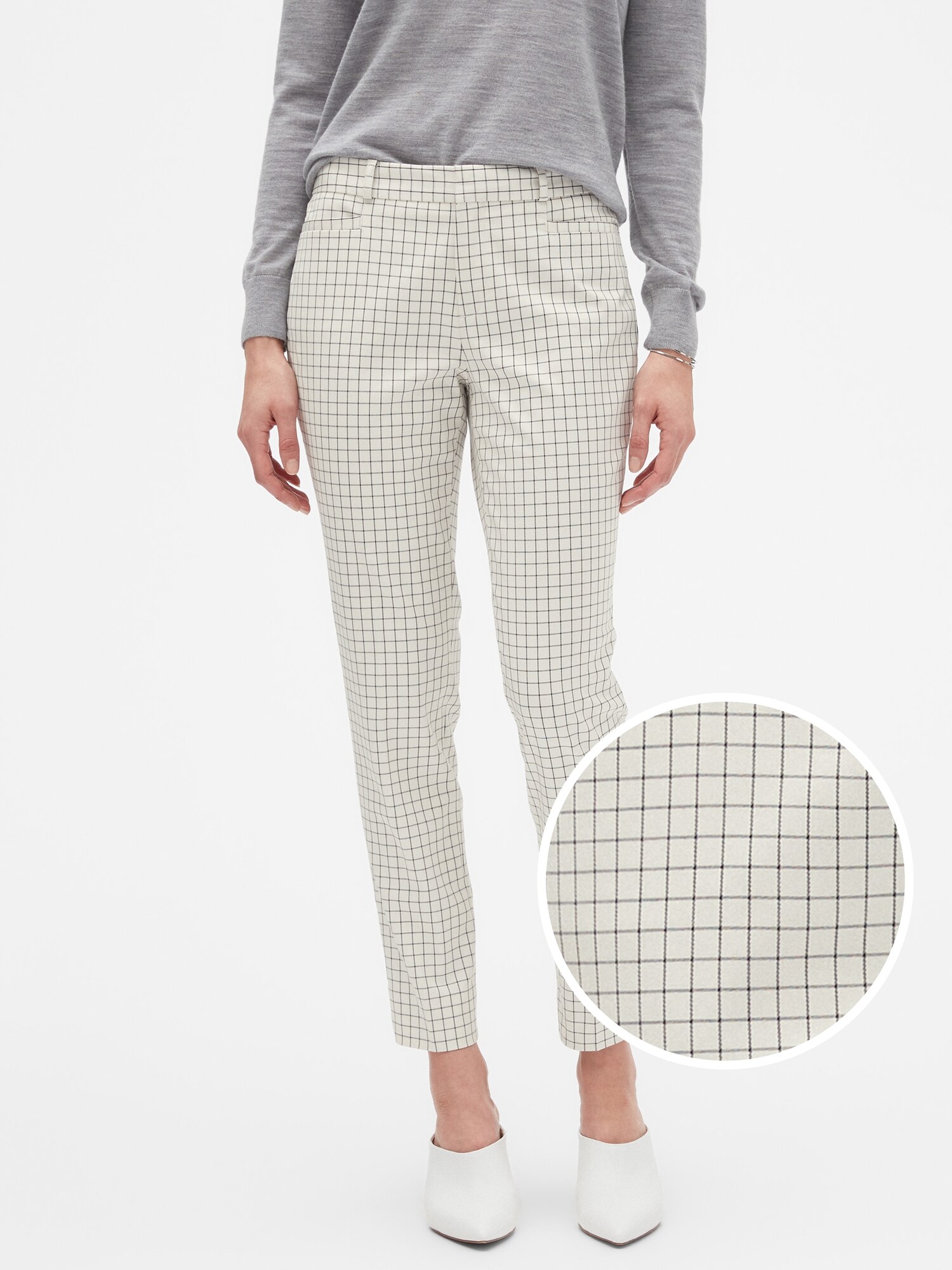Sloan Windowpane Slim Ankle Pant | Banana Republic Factory