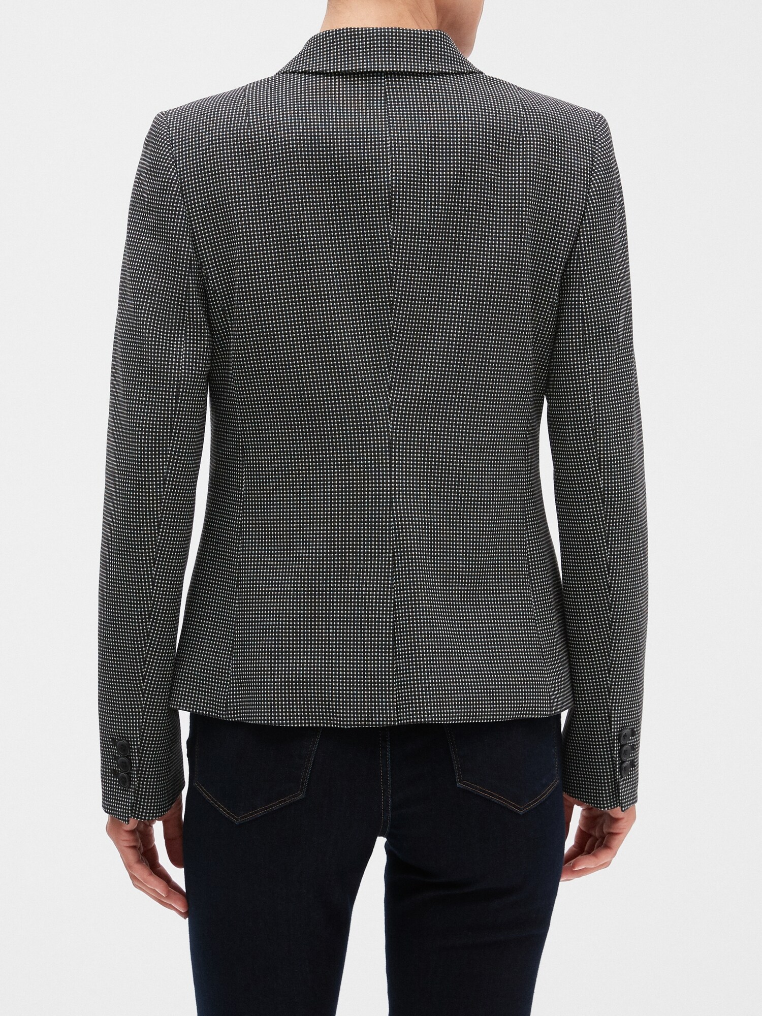 Machine Washable Mini Check Classic Blazer | Banana Republic Factory