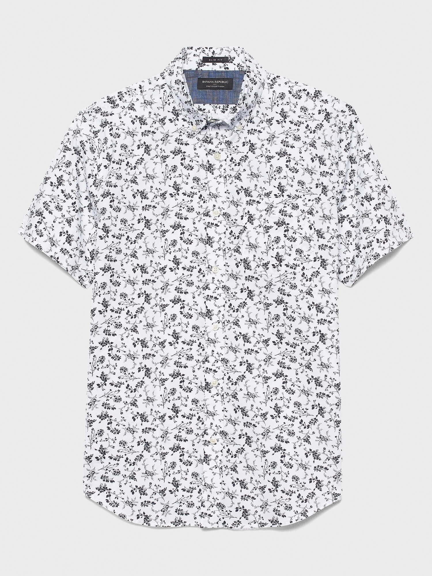 Slim-Fit Soft Wash Print Shirt | Banana Republic Factory