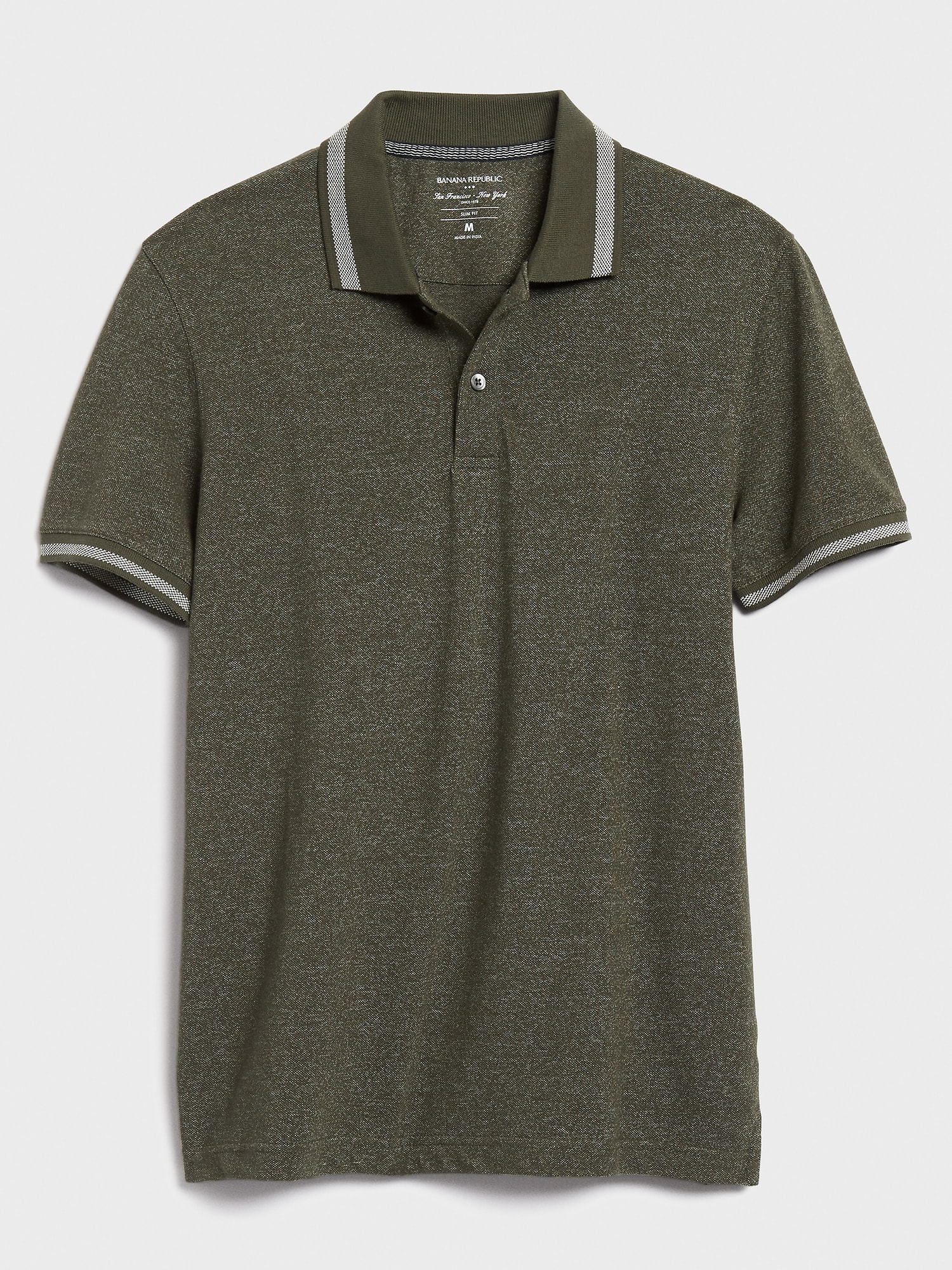 Slim-Fit Tipped Collar Pique Polo | Banana Republic Factory