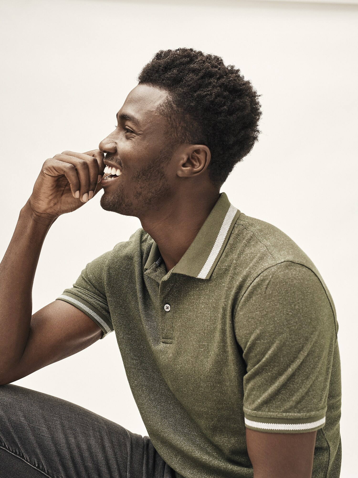 Slim-Fit Tipped Collar Pique Polo | Banana Republic Factory