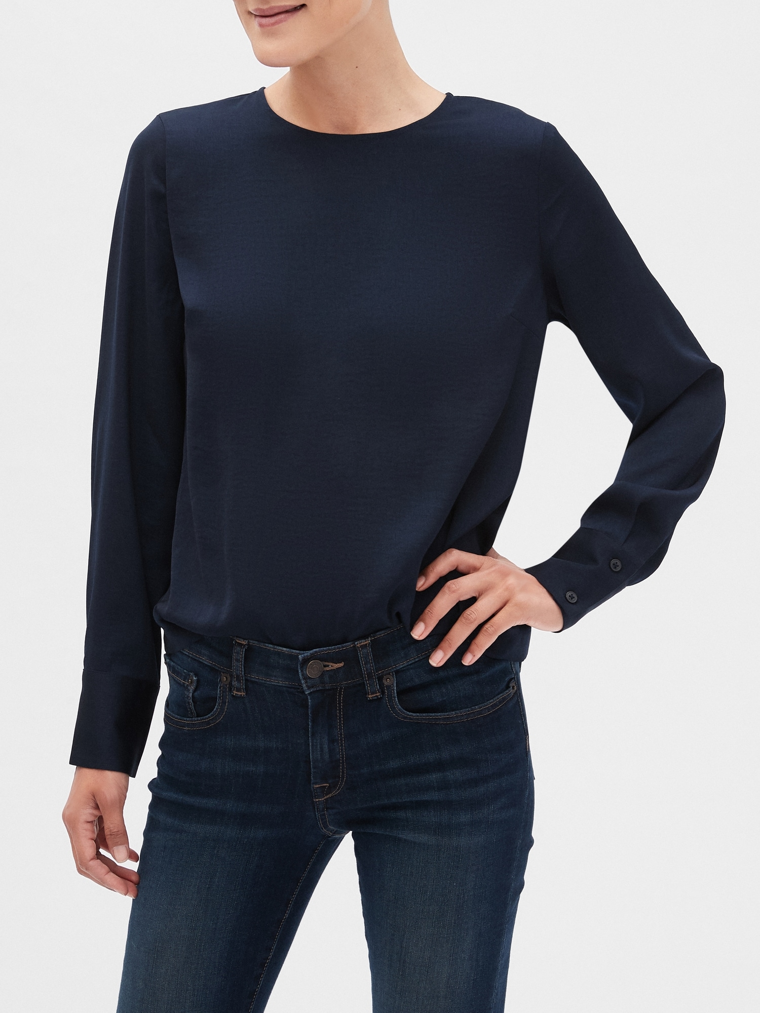 Button-Back Top | Banana Republic Factory