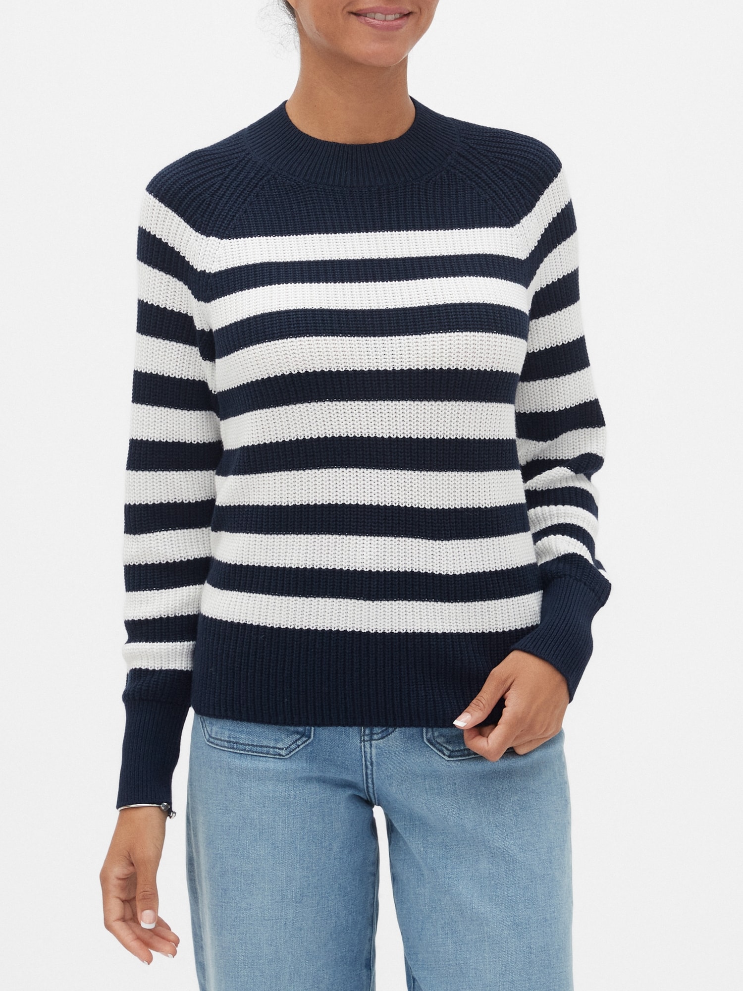 Chunky Stripe Crew-Neck Sweater | Banana Republic Factory