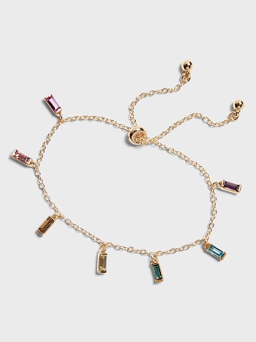 Rainbow Gem Chain Pull-Through Bracelet | Banana Republic Factory