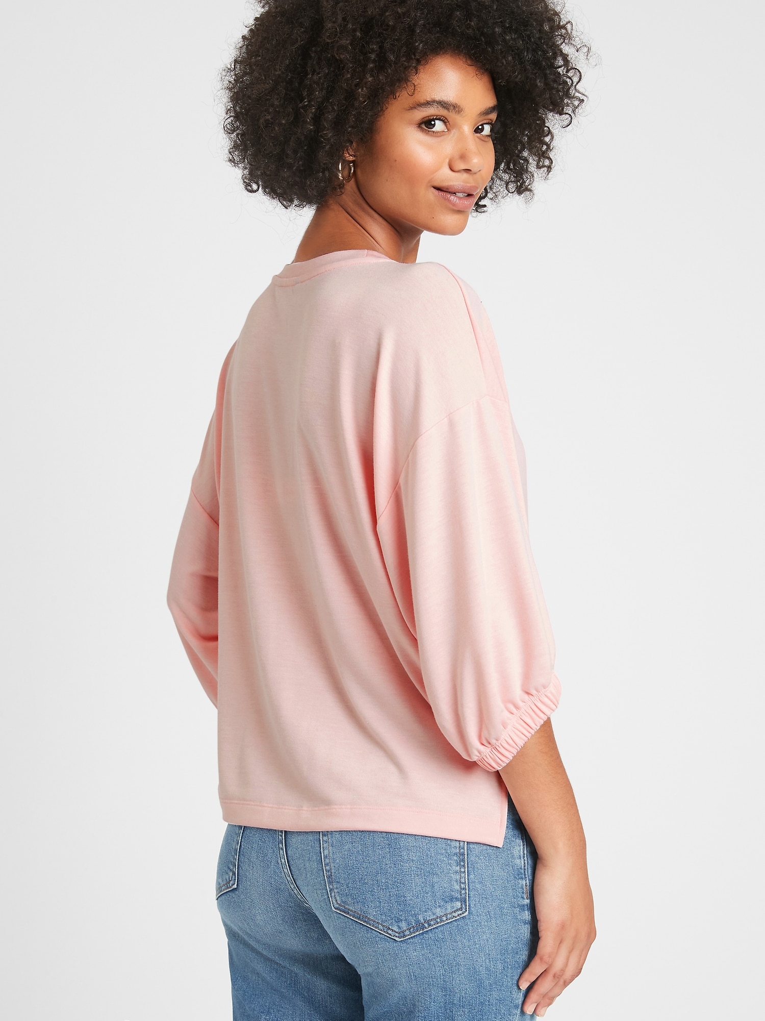 Baby Terry Gathered-Cuff Sweatshirt | Banana Republic Factory