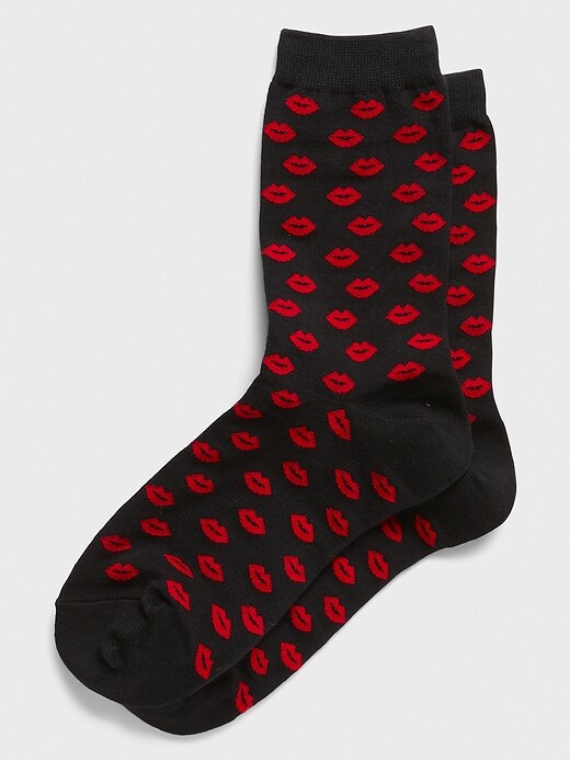 Valentines Day Lip Trouser Socks | Banana Republic Factory