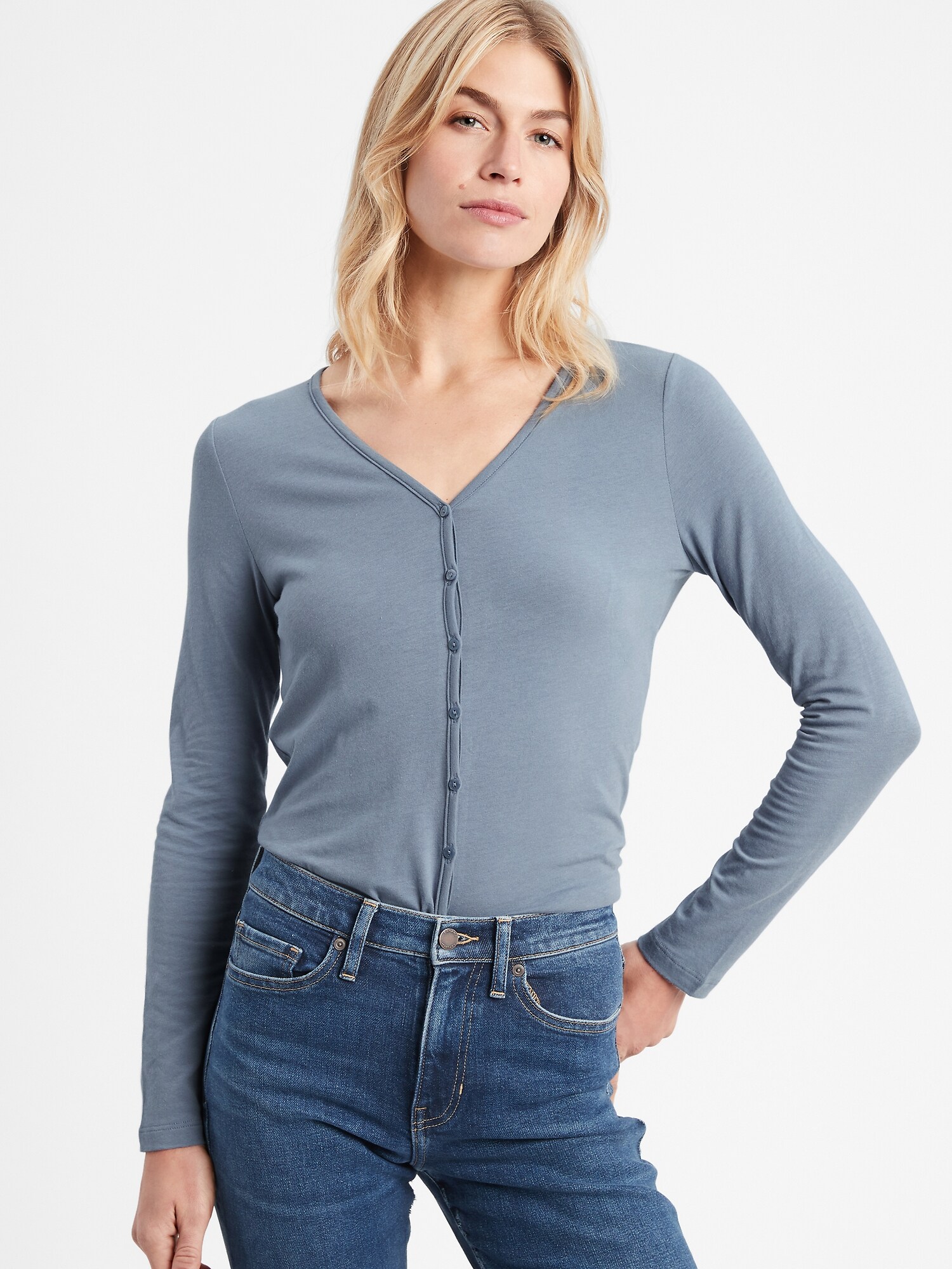 Timeless Button-Front T-Shirt | Banana Republic Factory