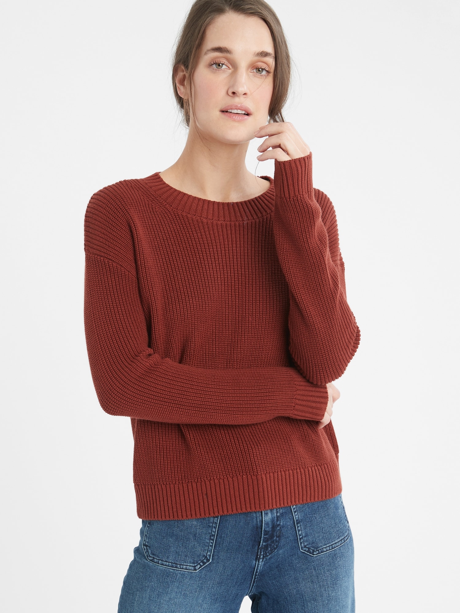 Ribbed Crew-Neck Sweater | Banana Republic Factory