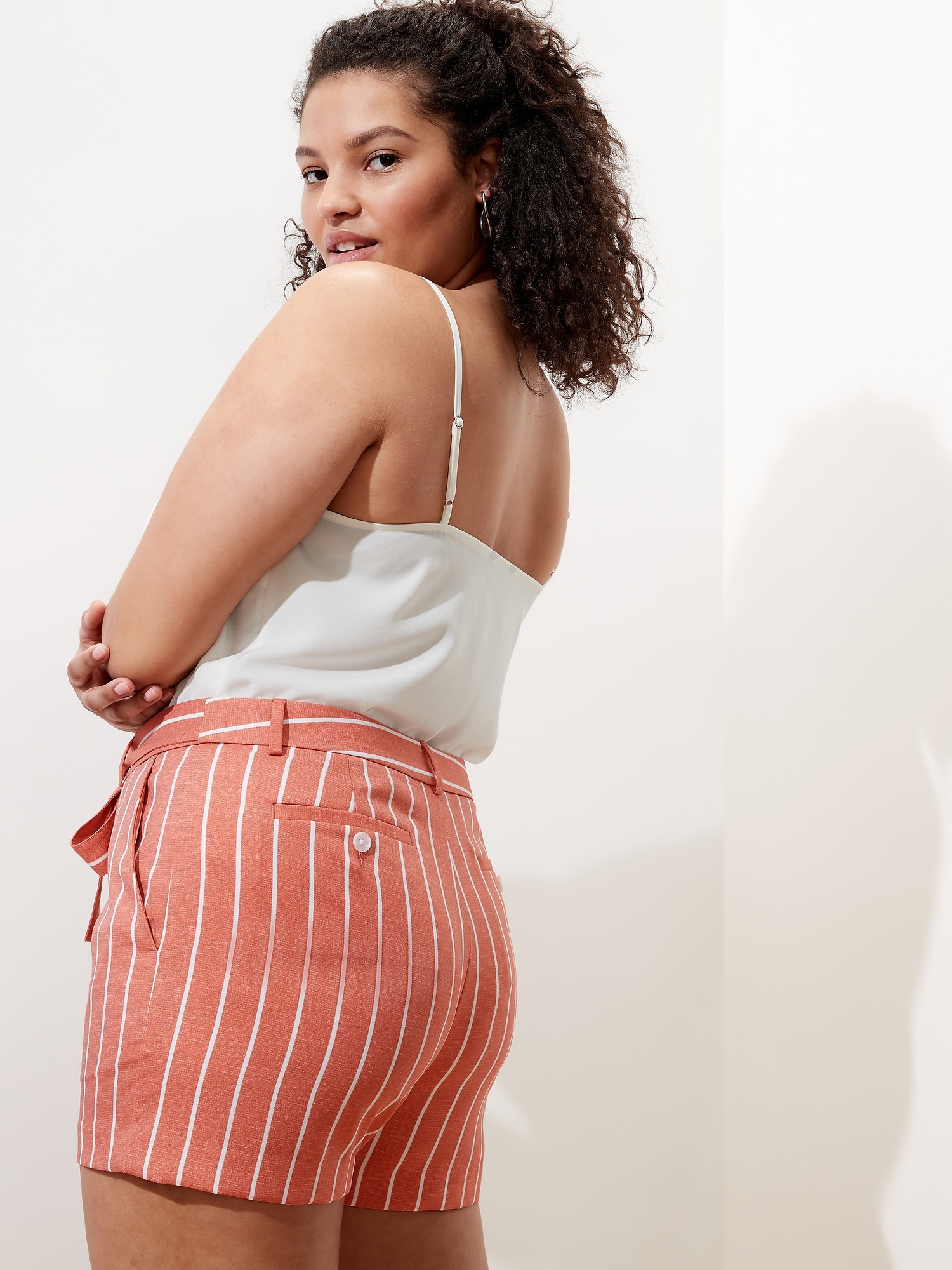 Tie-Waist Tailored Short - 4 inch inseam | Banana Republic Factory