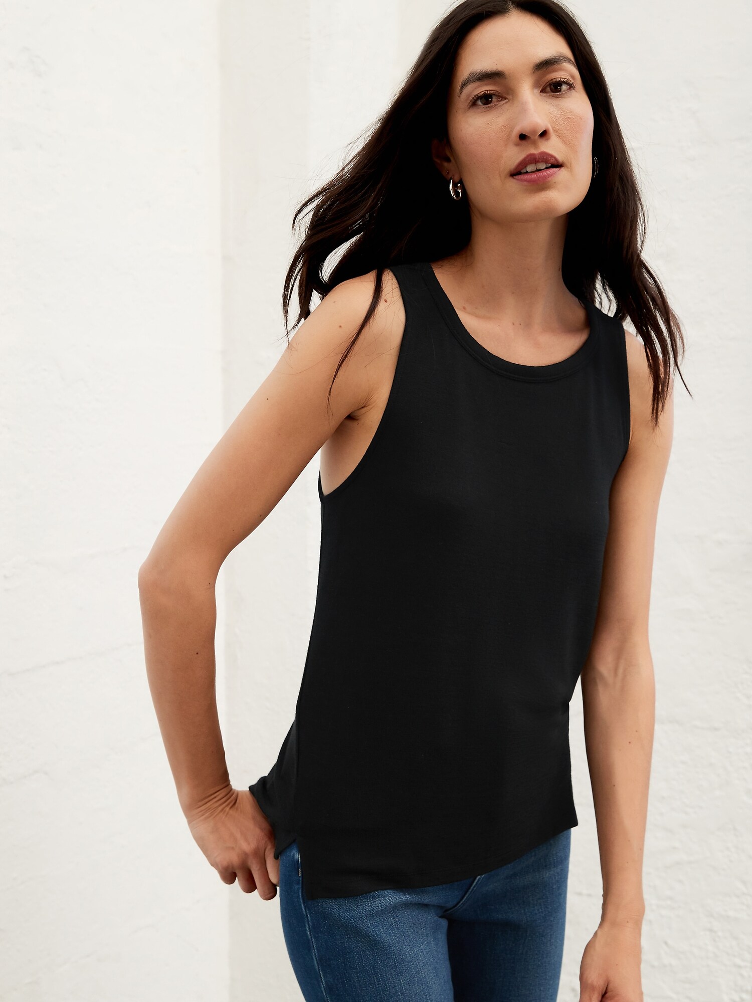 Petite Luxespun Swing Tank | Banana Republic Factory