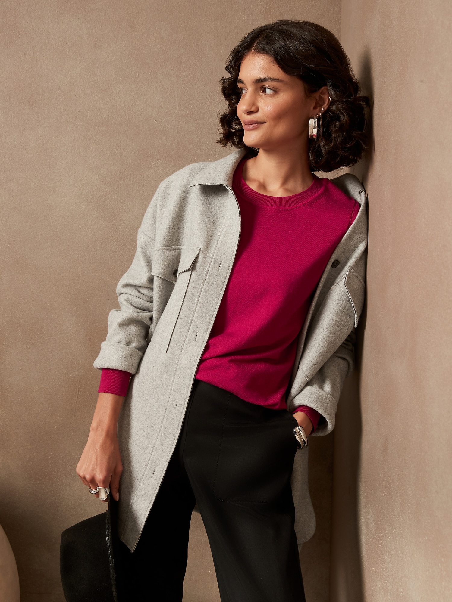 Petite Forever Crew-Neck Sweater | Banana Republic Factory