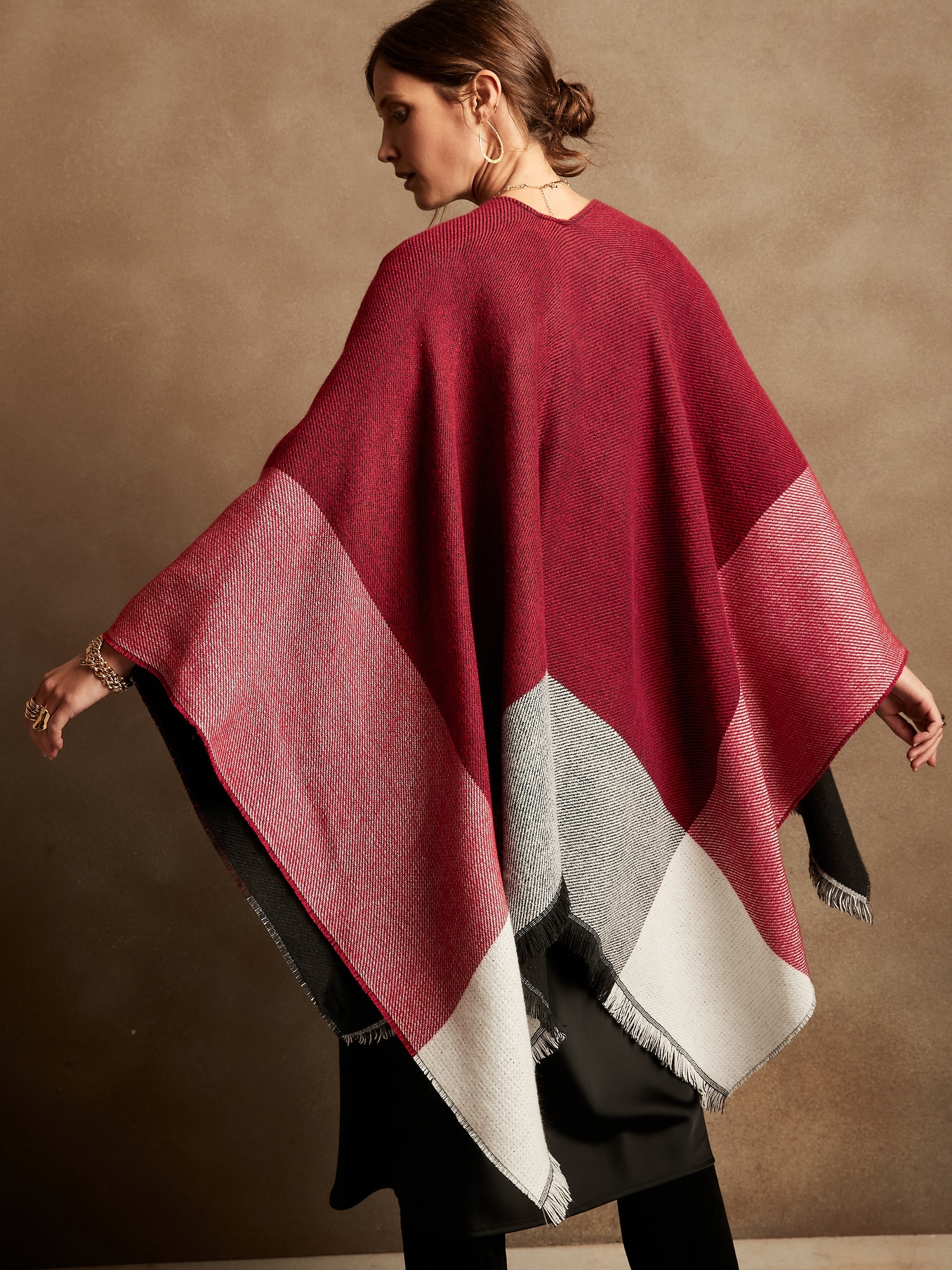 Colorblock Poncho | Banana Republic Factory