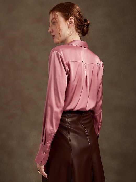 Satin Classic Shirt | Banana Republic Factory