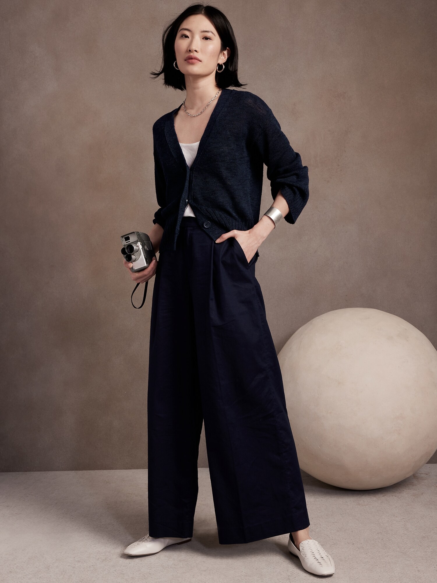 Ramie Rayon Cardigan | Banana Republic Factory