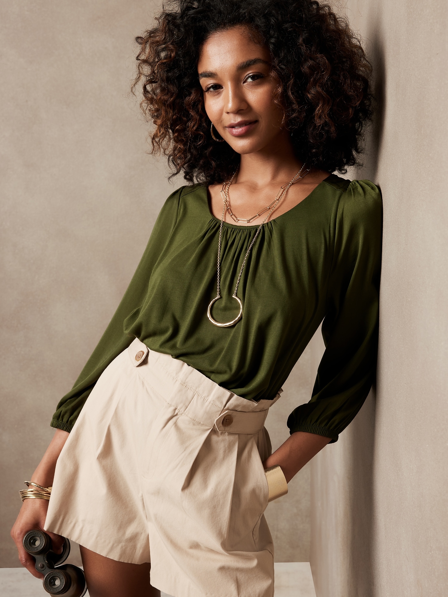 Mixed Media Top | Banana Republic Factory