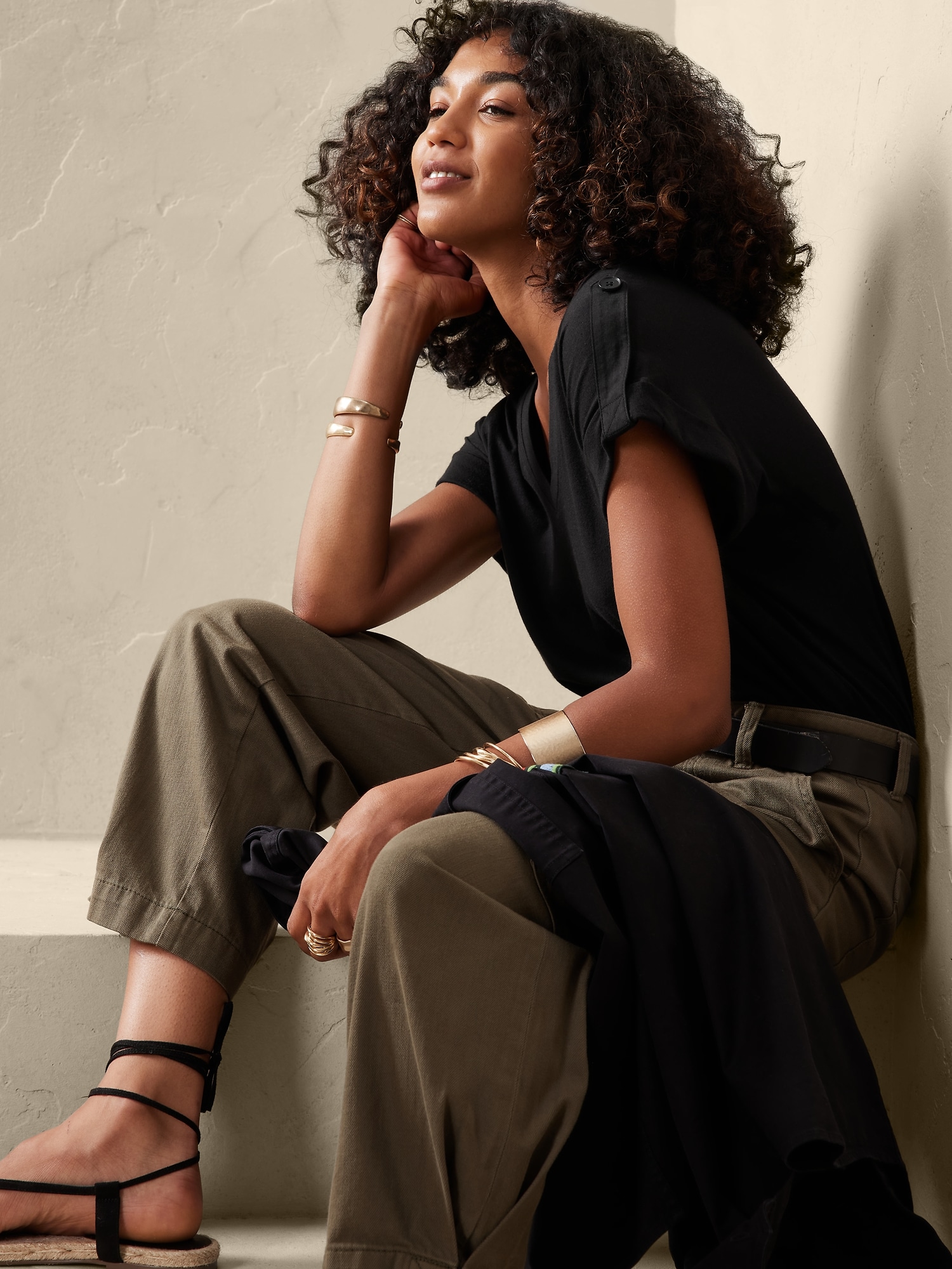 Epaulet T-Shirt | Banana Republic Factory